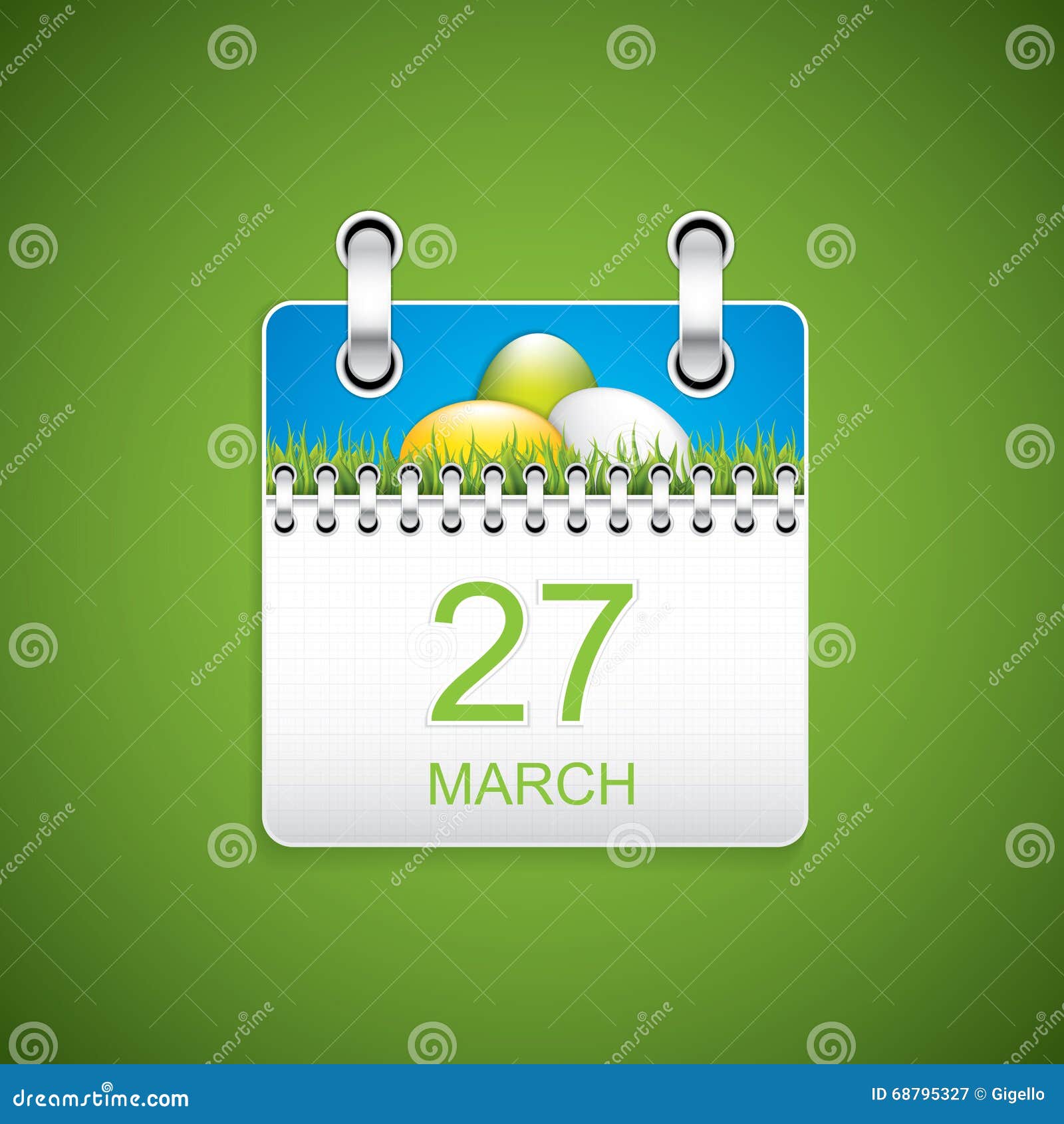 Ostern-Kalender vektor abbildung. Illustration von kalender - 68795327