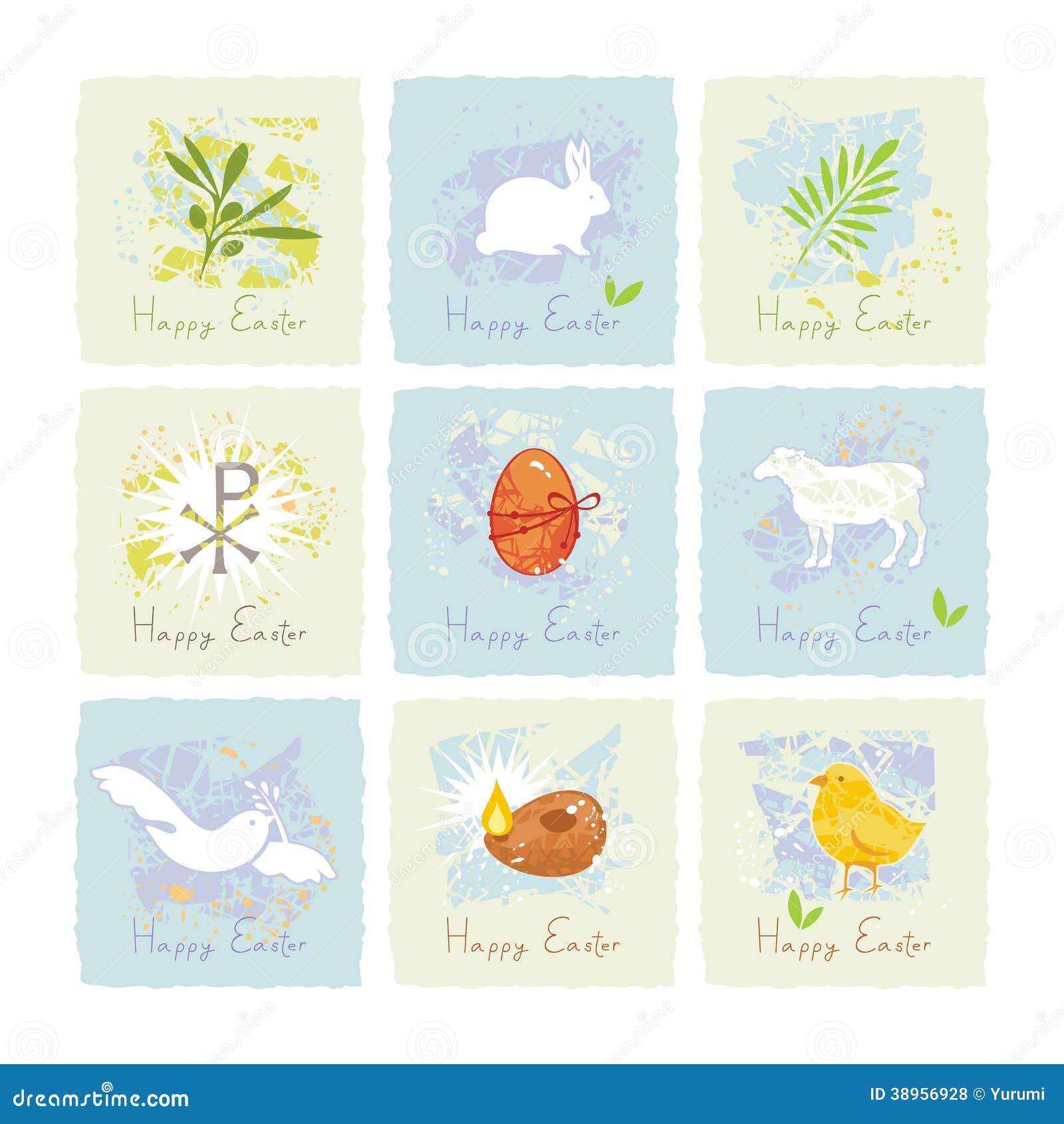 Ostern-Symbol-Satz vektor abbildung. Illustration von schmutz - 38956928