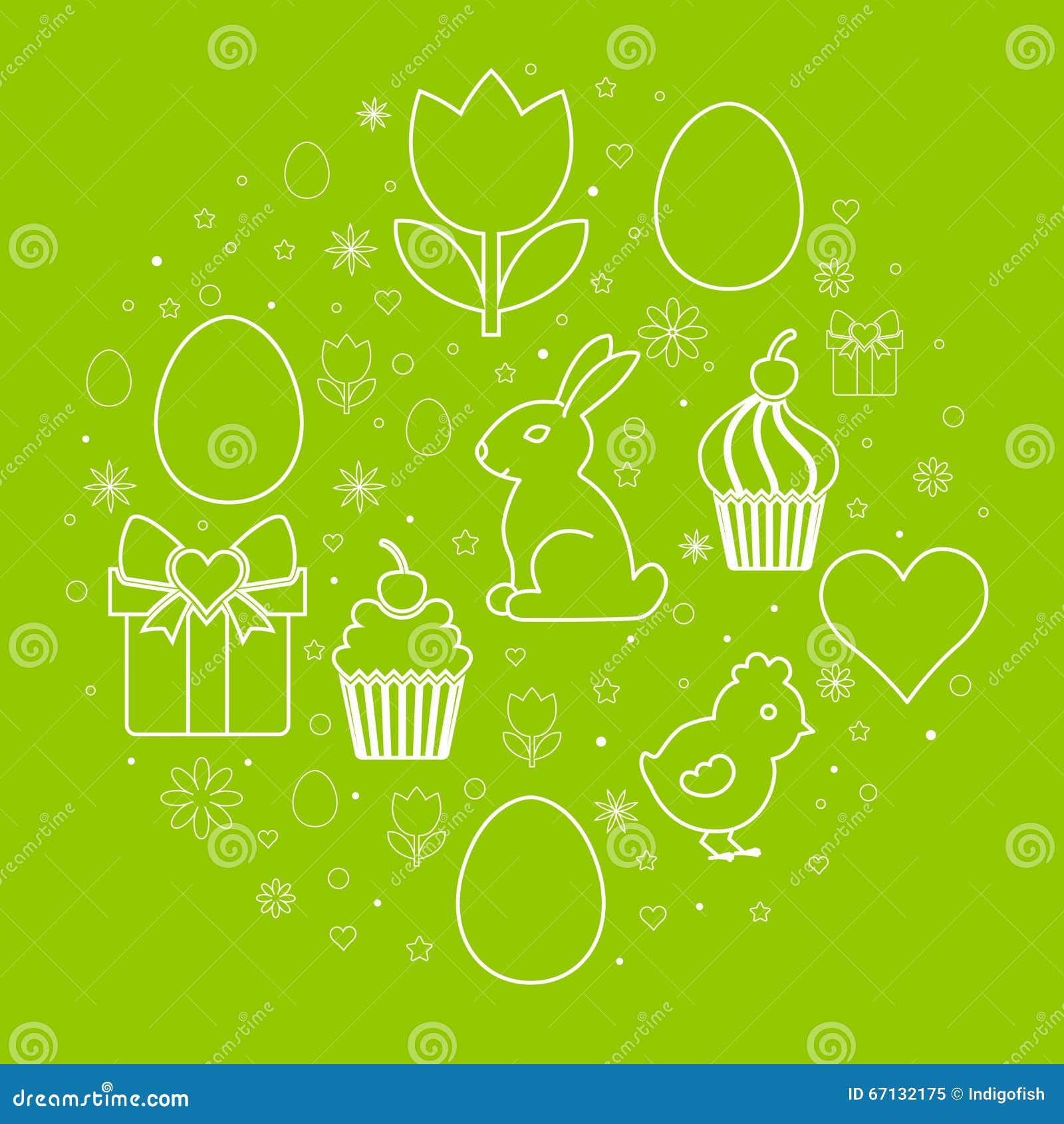 Ostern-Symbole vektor abbildung. Illustration von feiertag - 67132175