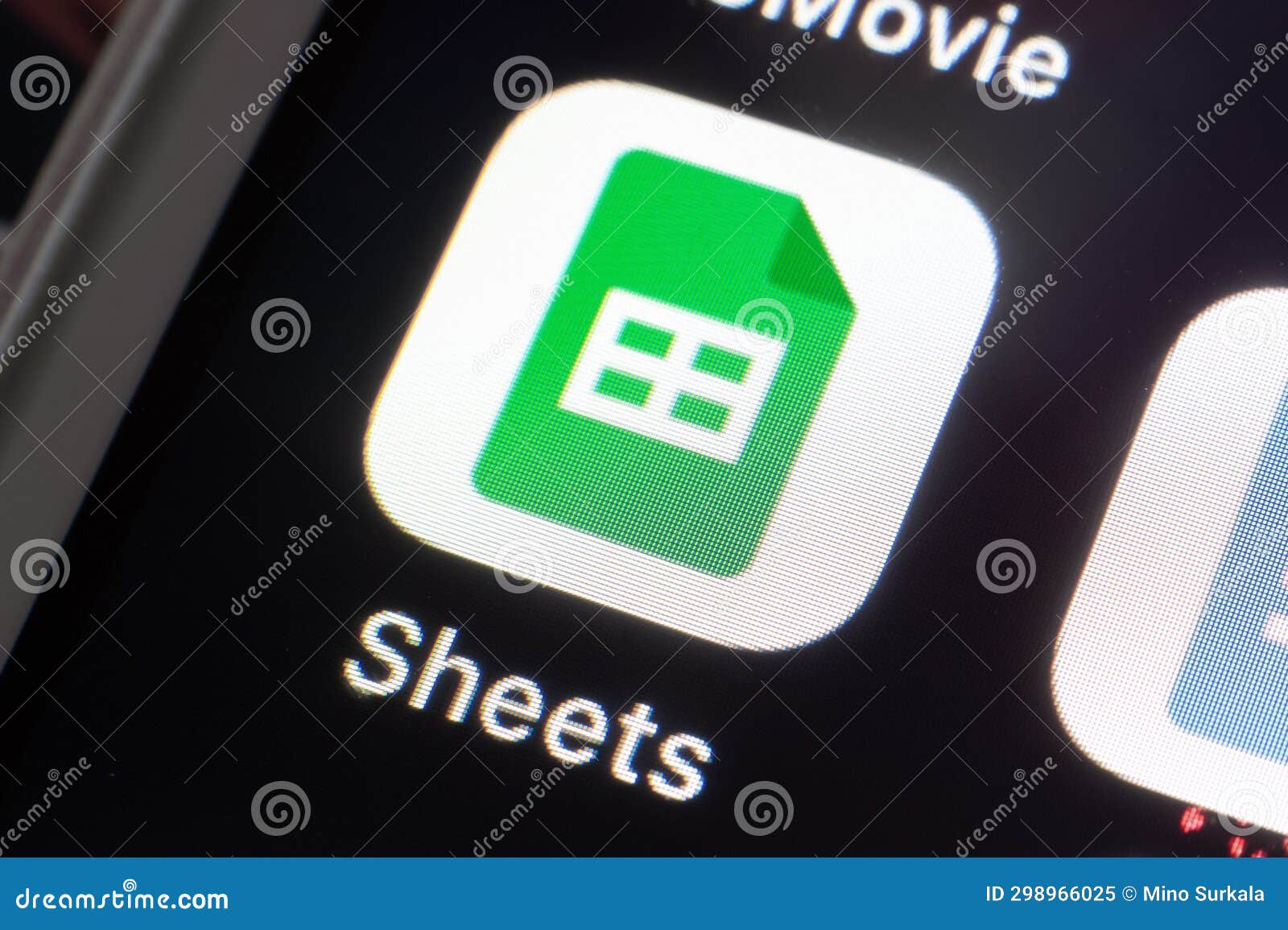 Icon of Google Sheets Mobile App on IOS Smartphone Editorial Image ...