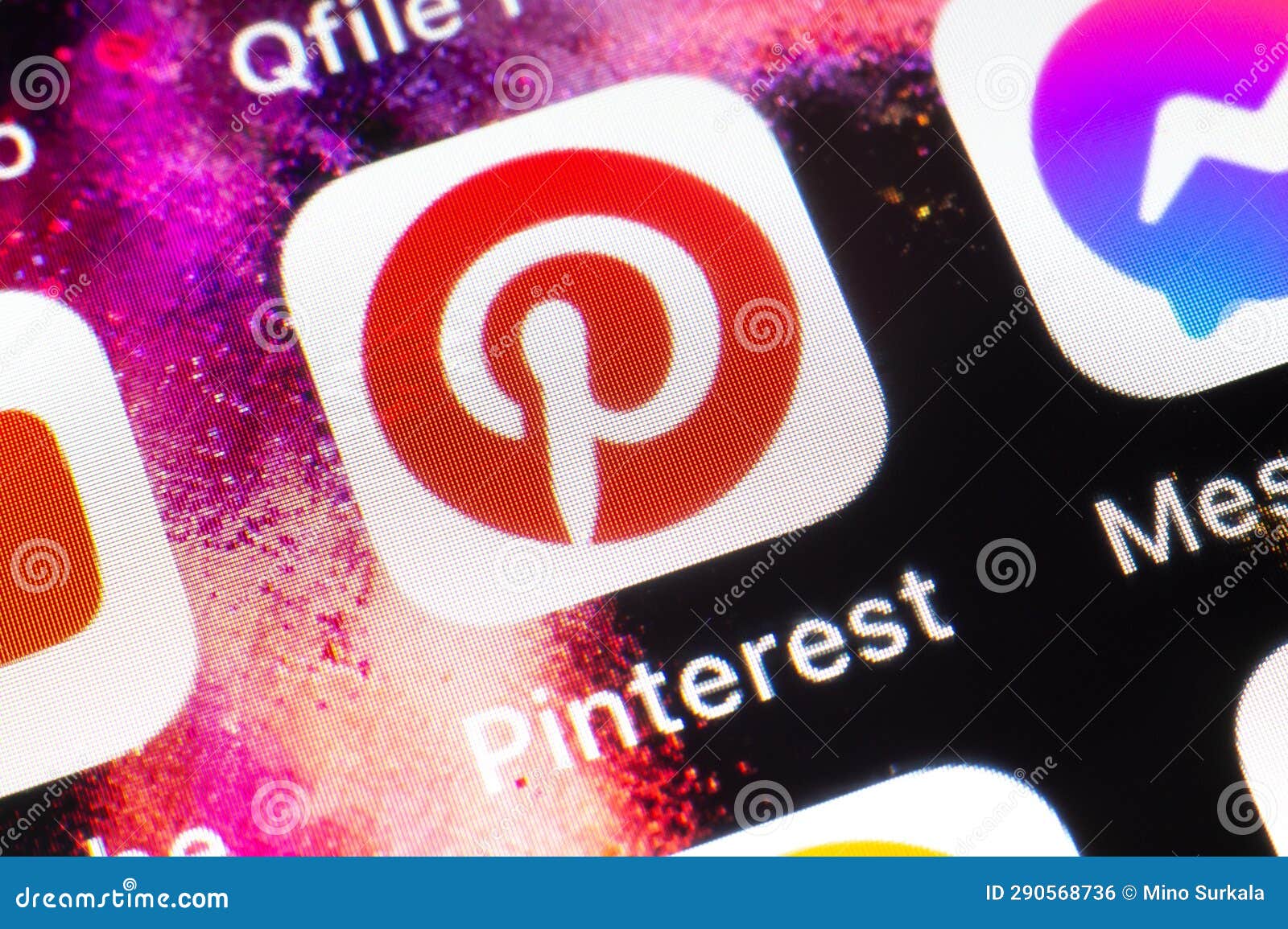 Pinterest App Icon in IOS Apple Operating System for Sharing ...