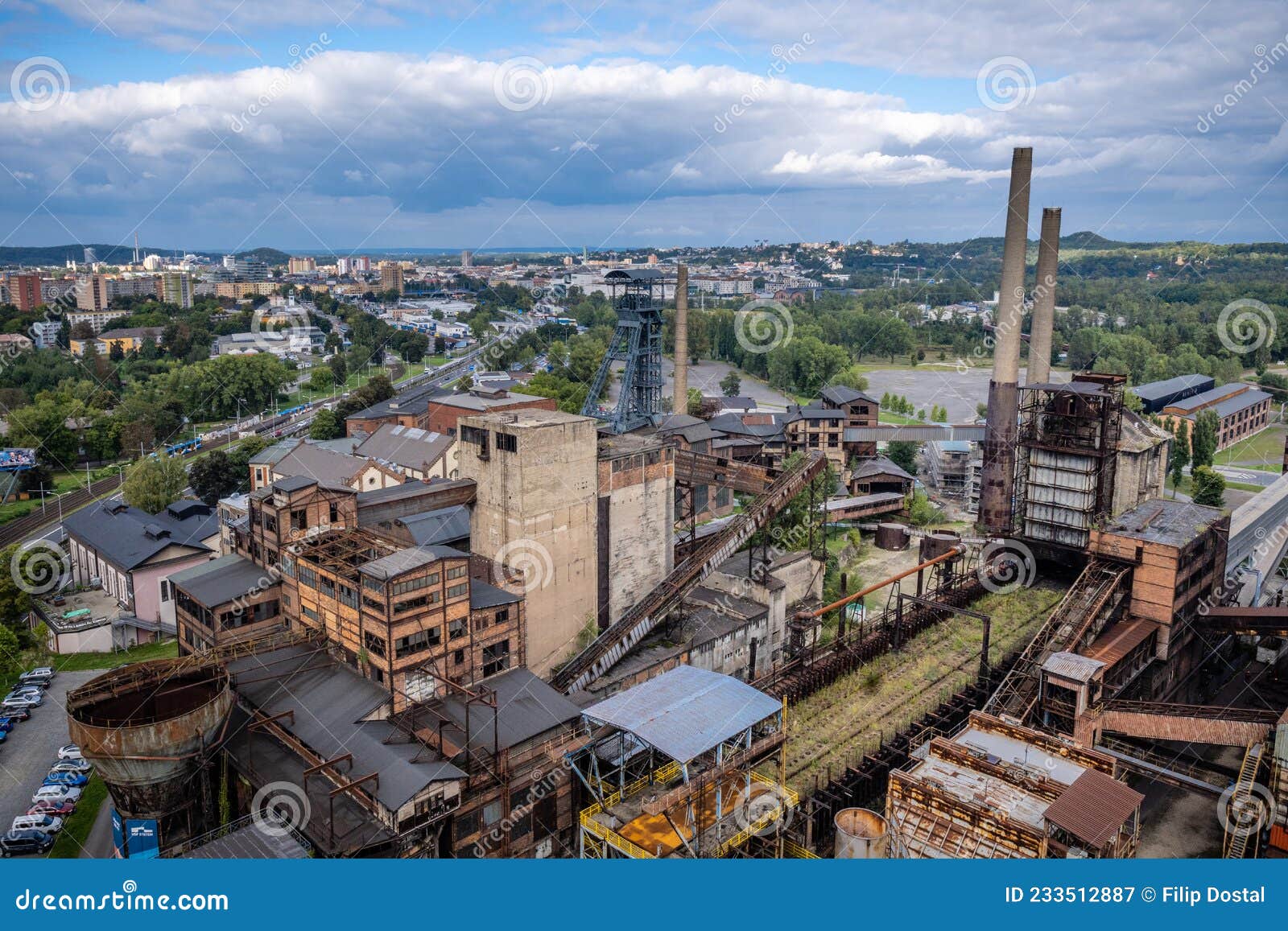 Ostrava: Old Vitkovice with the City Stock Image - Image of silo, coal ...
