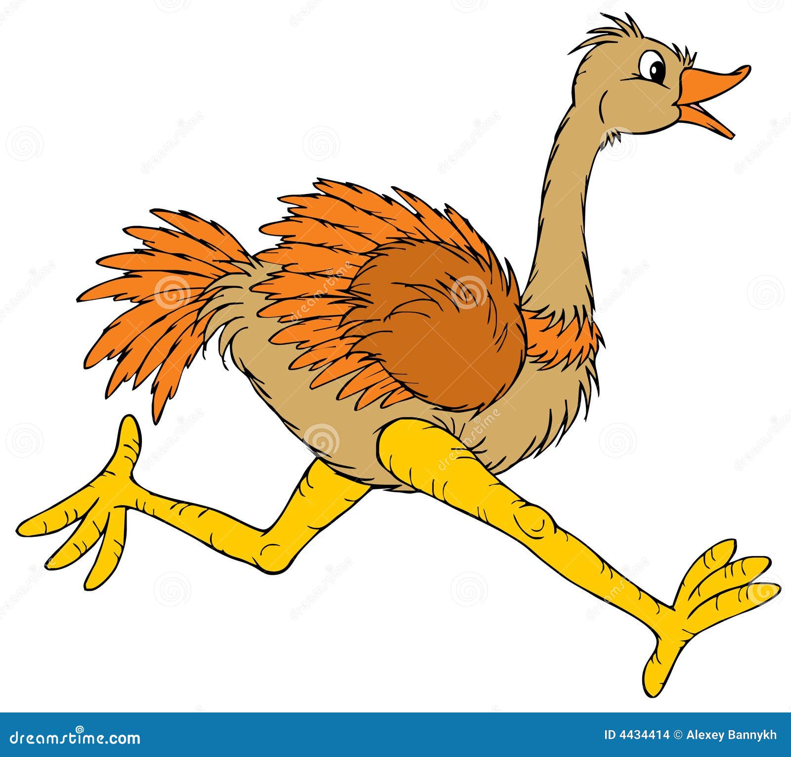 Ostrich stock vector. Illustration of clip, childhood - 4434414