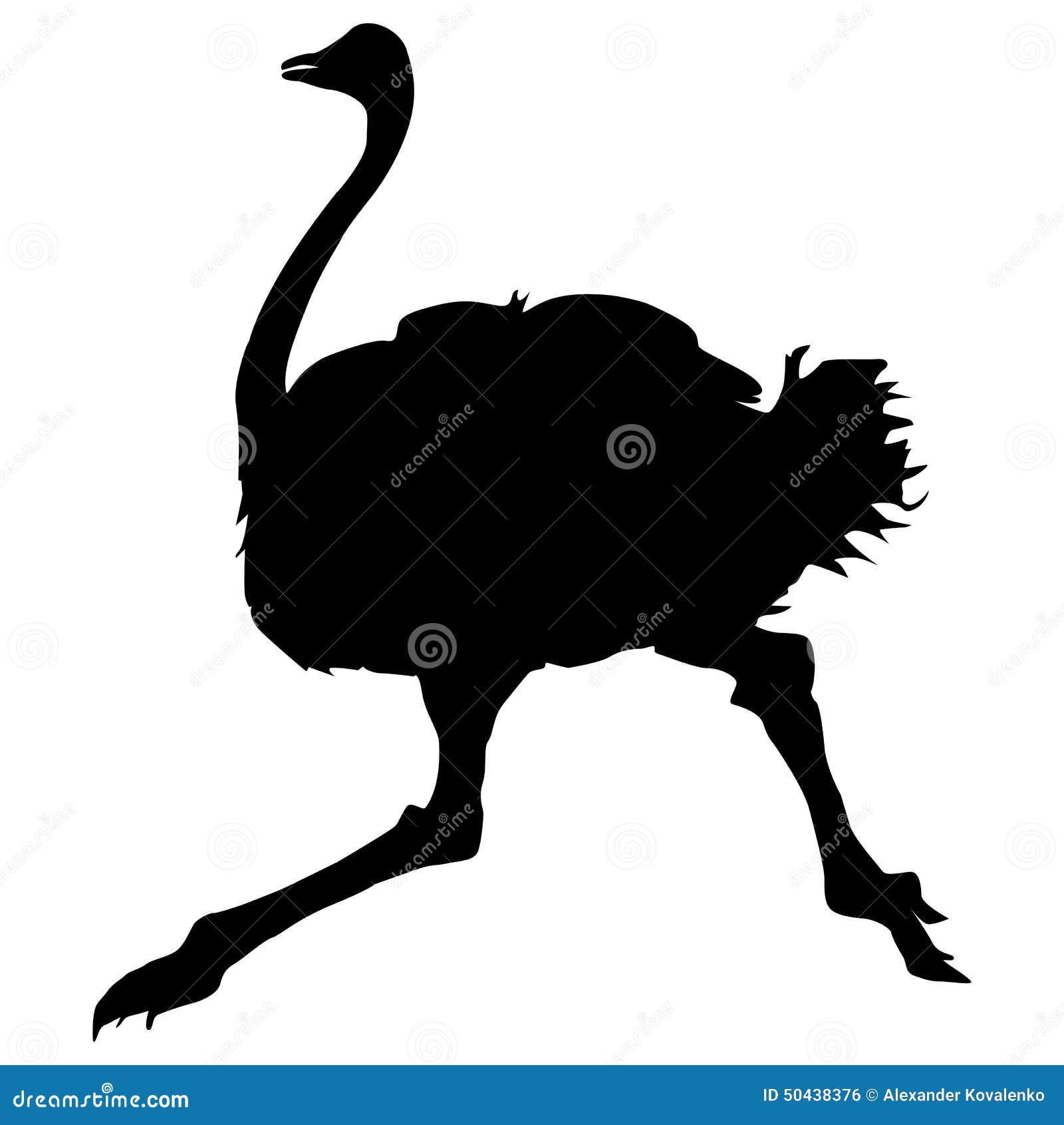 Running Ostrich Silhouette