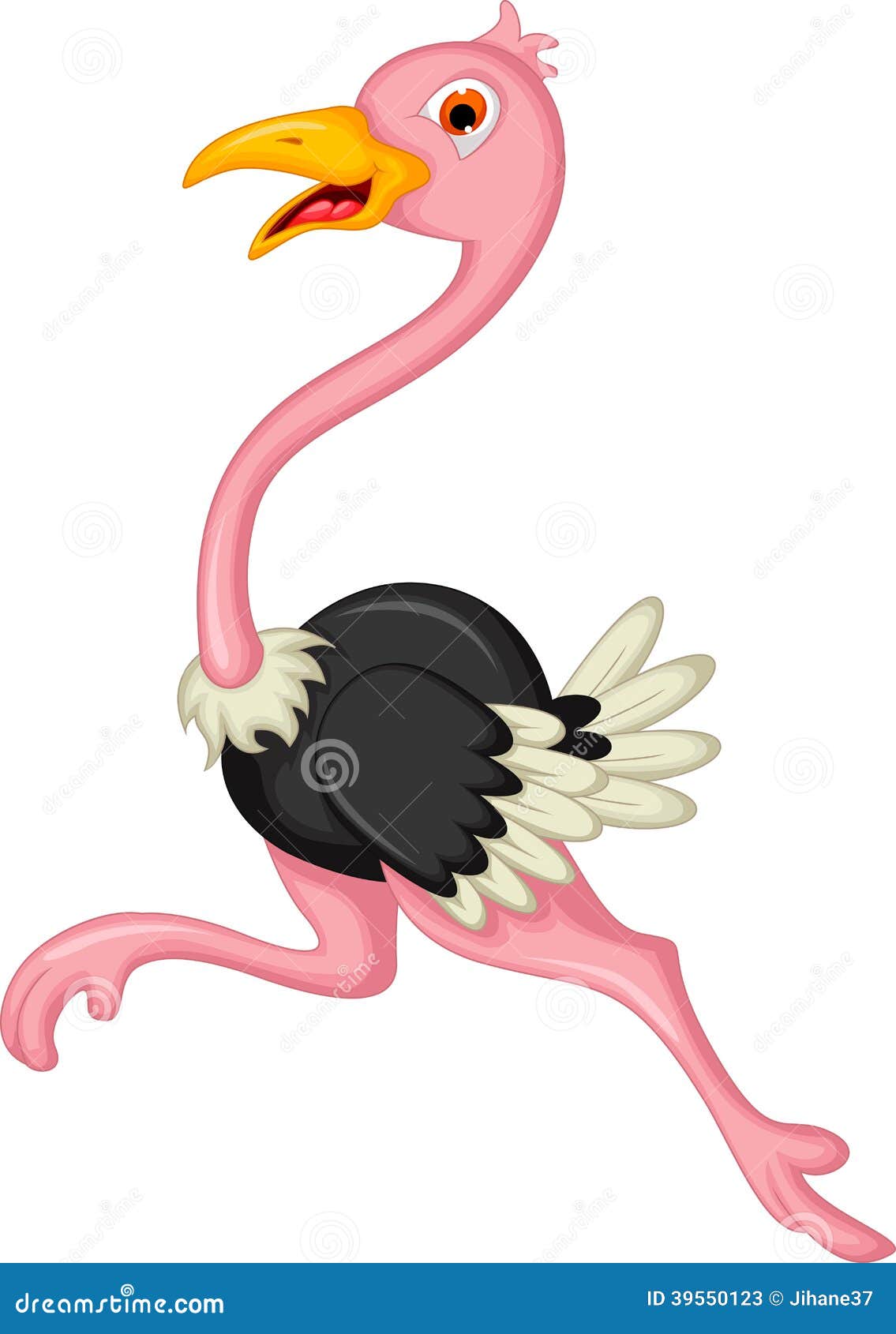 Ostrich Cartoon Running