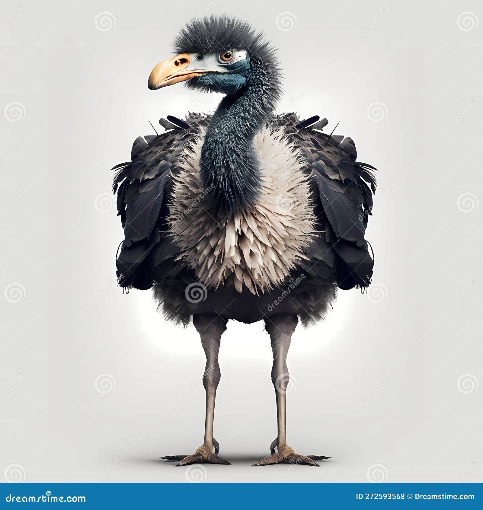 Ostrich Full Body. Generative AI Stock Illustration - Illustration of ...