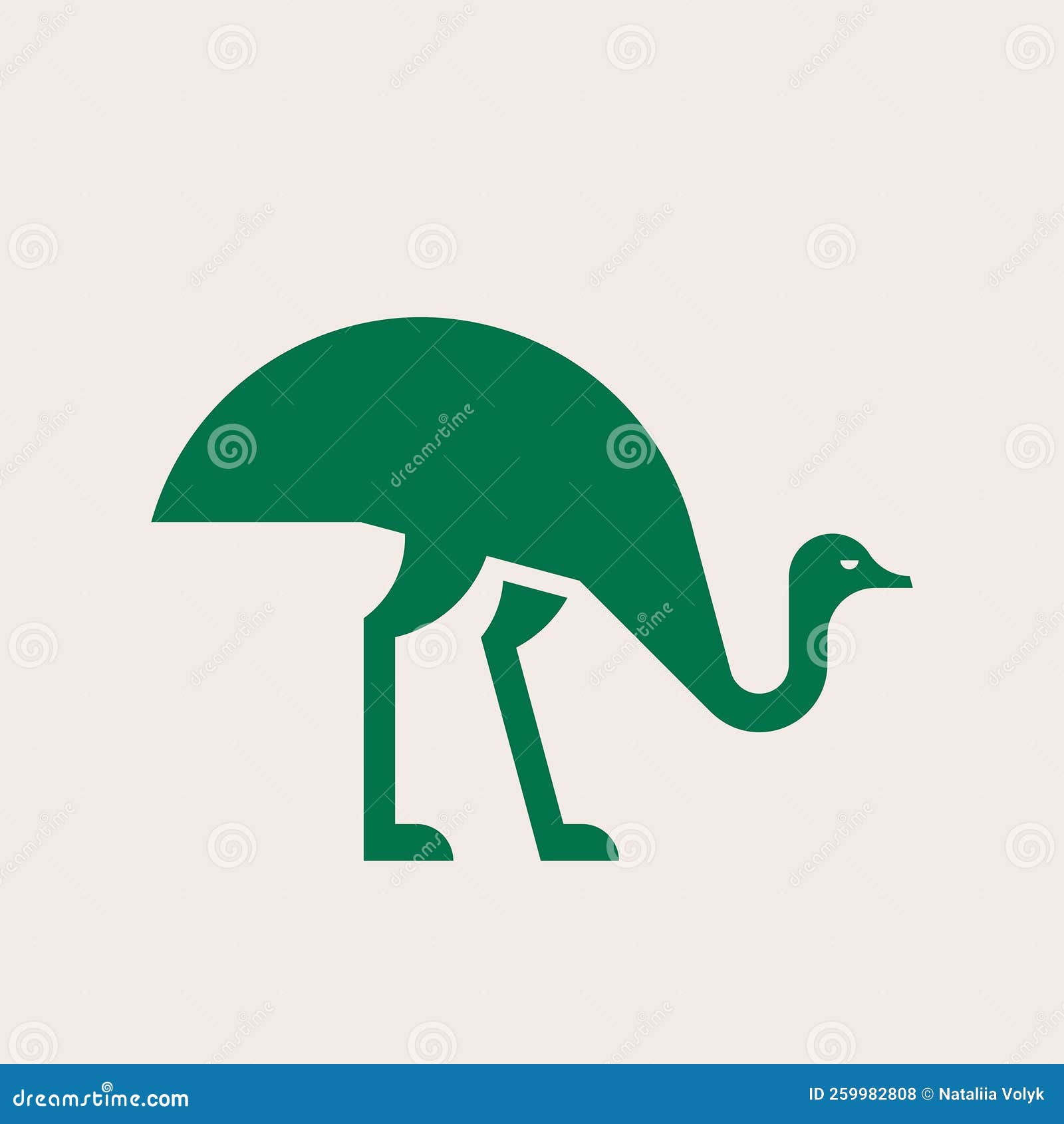 Ostrich Logo stock vector. Illustration of logo, ostrich - 259982808