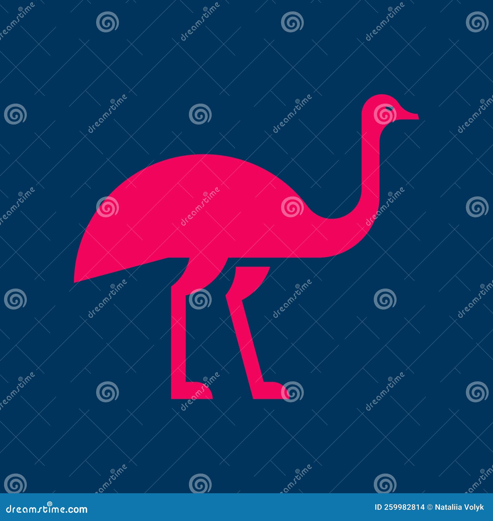 Ostrich Logo stock vector. Illustration of safari, africa - 259982814
