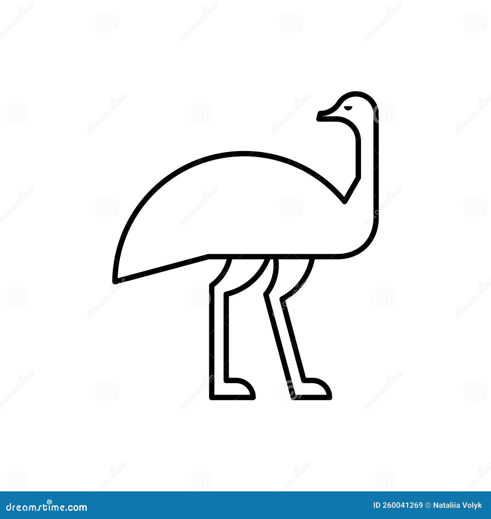 Ostrich Logo stock vector. Illustration of animal, wildlife - 260041269