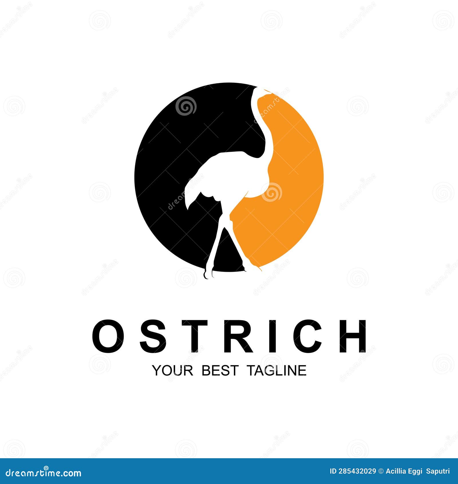 Ostrich Logo Vector Template Illustration Design Stock Vector ...