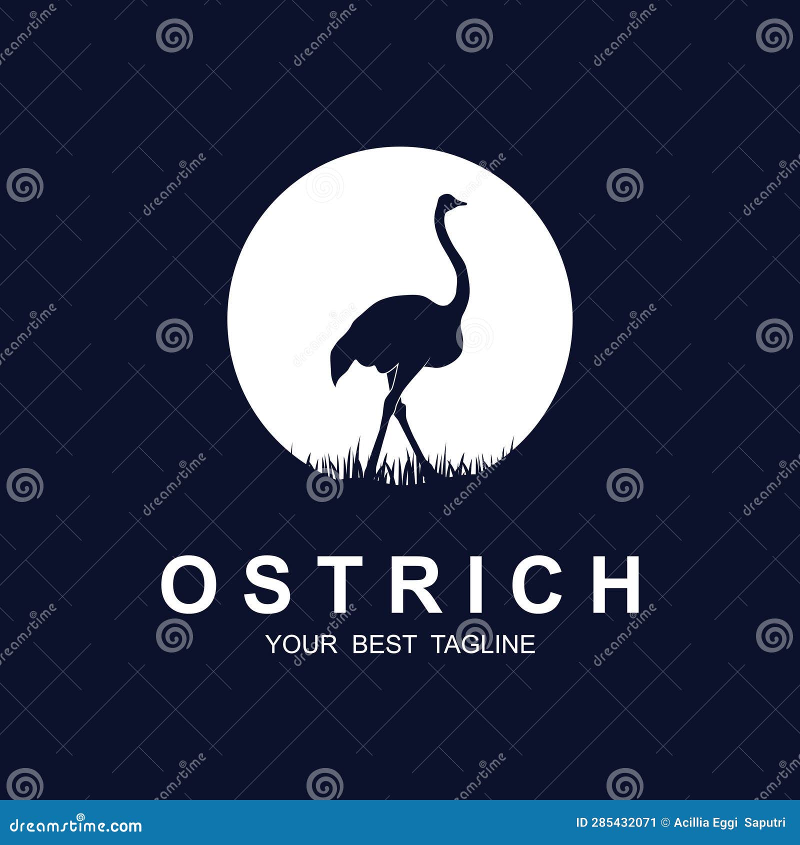 Ostrich Logo Vector Template Illustration Design Stock Vector ...