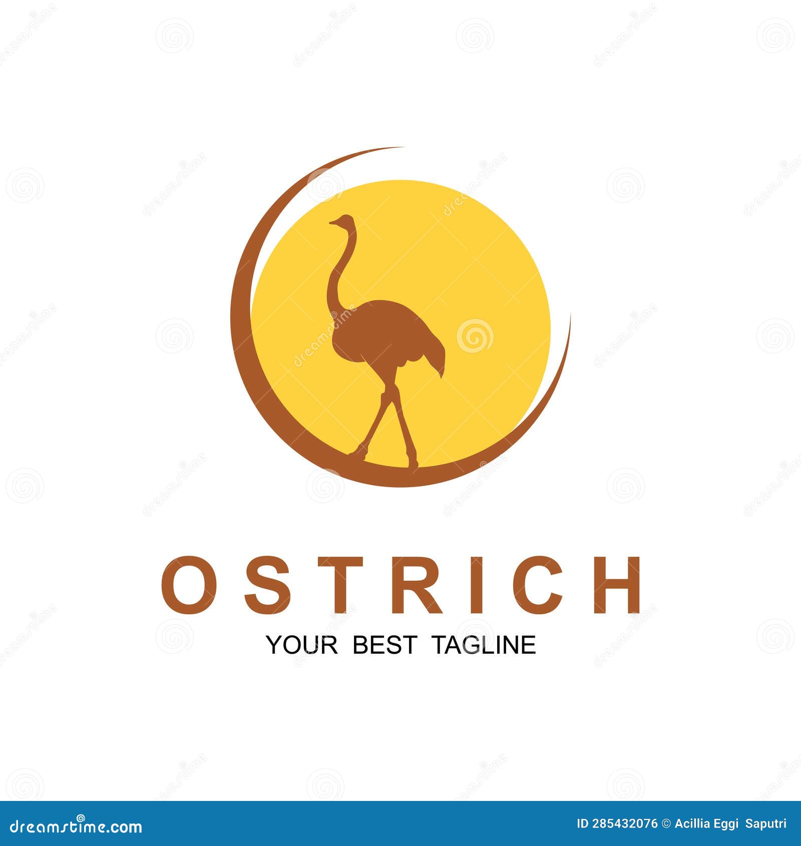 Ostrich Logo Vector Template Illustration Design Stock Vector ...