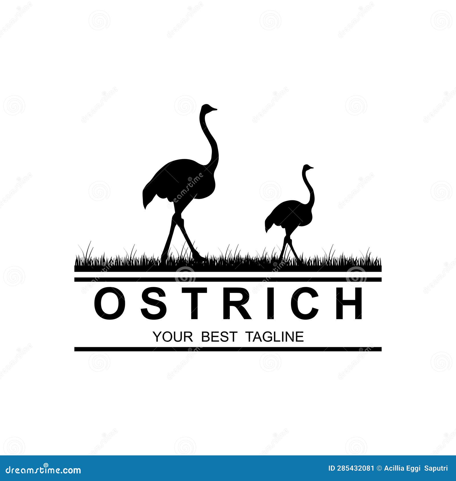 Ostrich Logo Vector Template Illustration Design Stock Vector ...