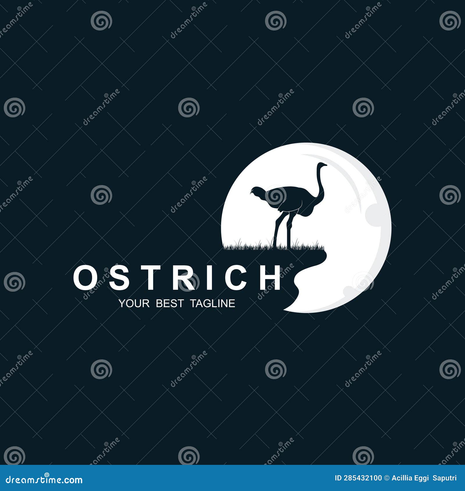 Ostrich Logo Vector Template Illustration Design Stock Vector ...