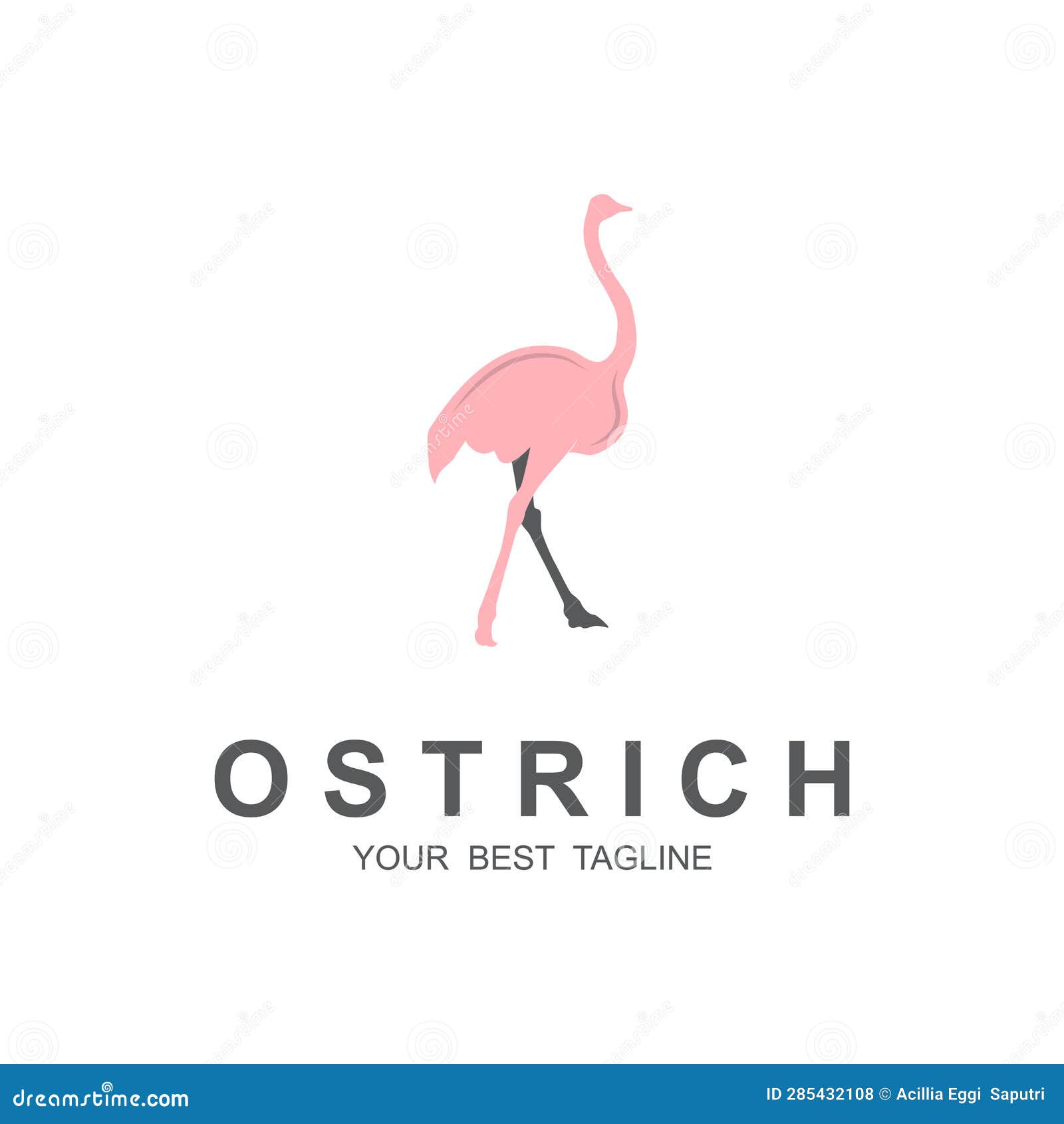 Ostrich Logo Vector Template Illustration Design Stock Vector ...