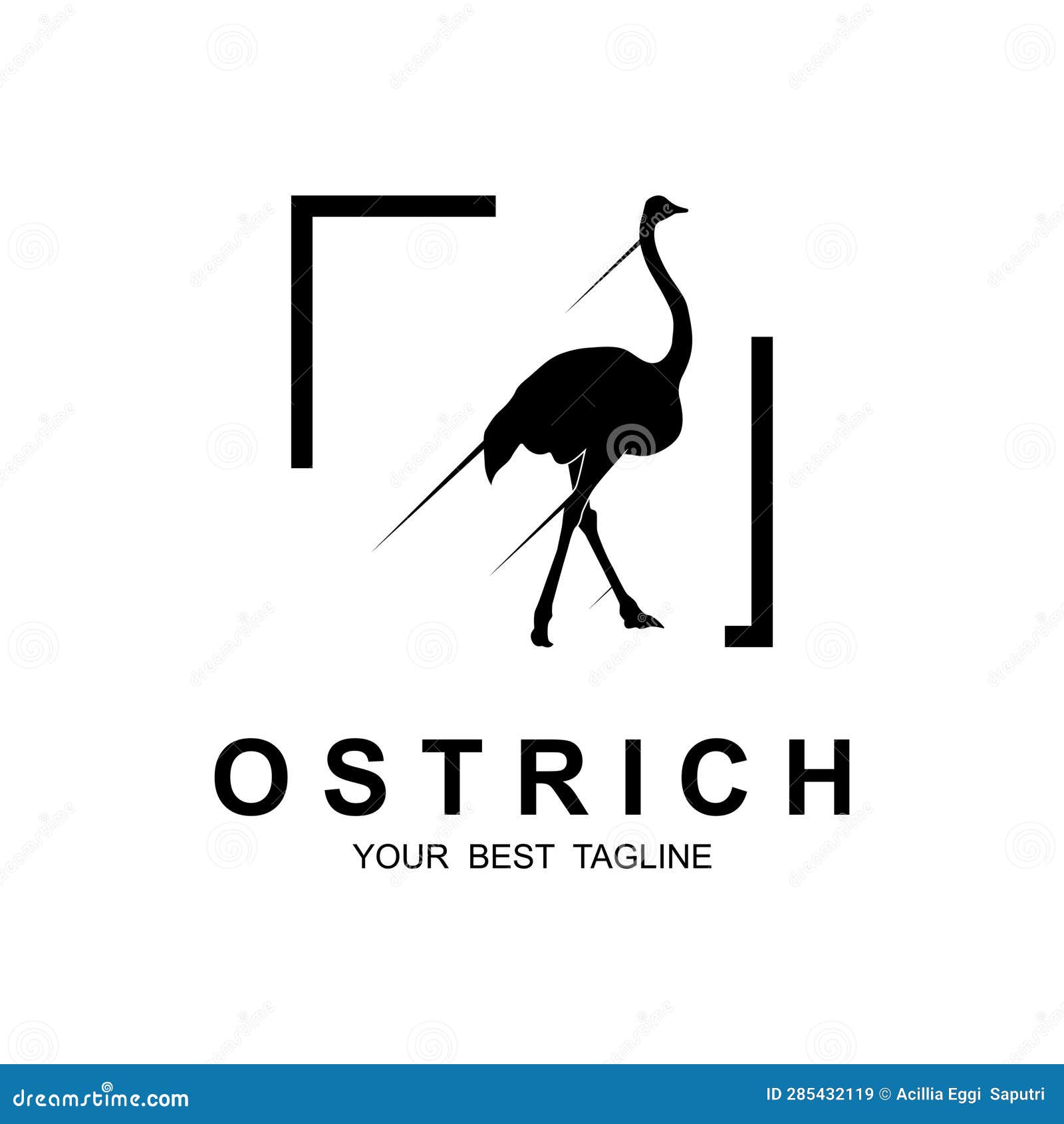 Ostrich Logo Vector Template Illustration Design Stock Vector ...