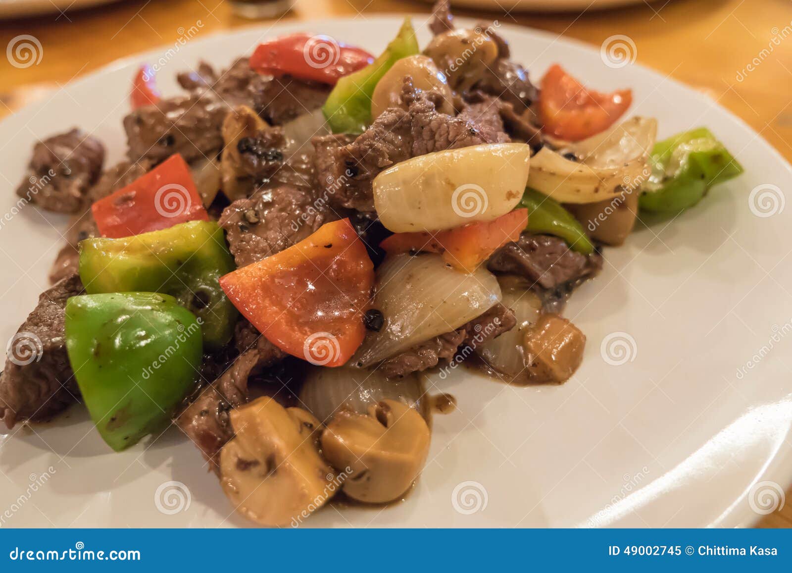 Ostrich Stir-fried with Black Pepper Stock Image - Image of stir ...