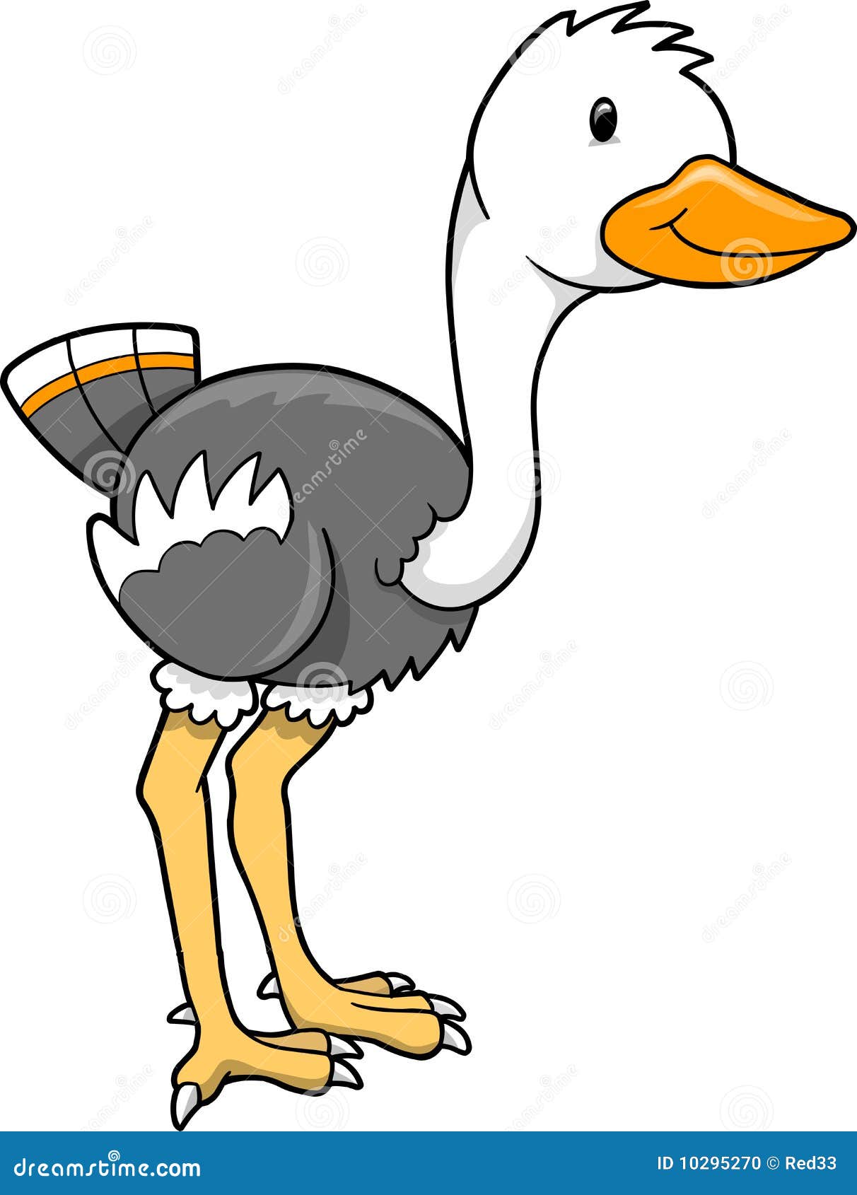 Ostrich Vector Illustration Stock Vector - Illustration of clip, vector ...