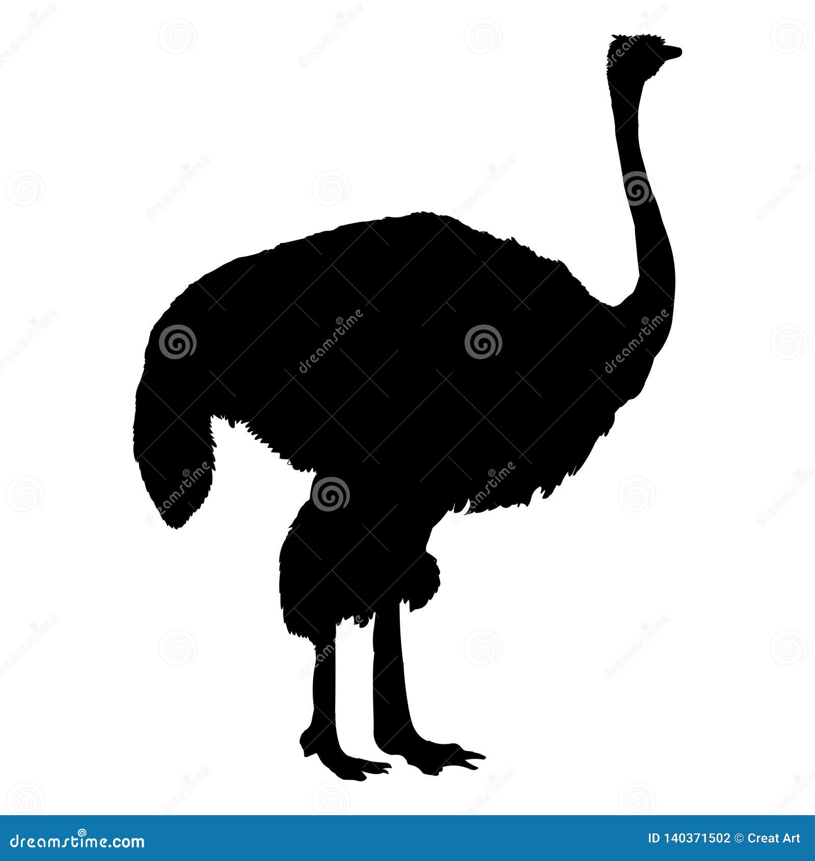 Ostrich Vector Illustration Black Silhouette Stock Vector ... Ostrich Vector Illustration Black Silhouette Stock Vector ...
