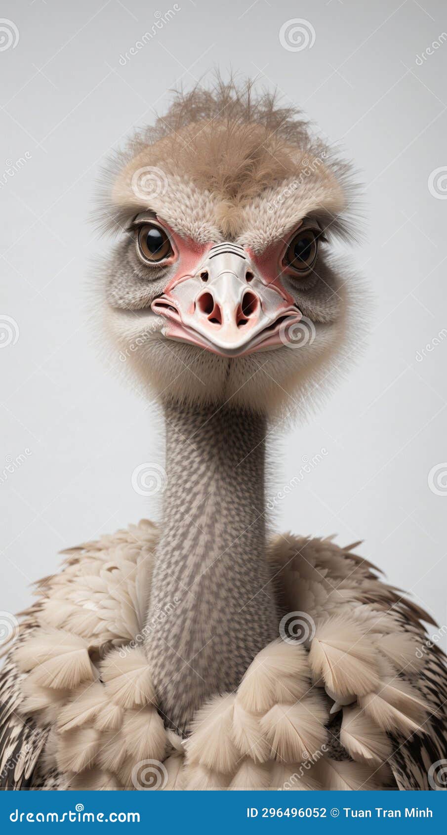 Ostrich a white stock photo. Image of mammal, head, wing - 296496052
