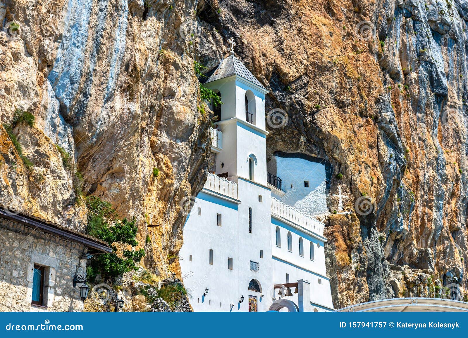Ostrog Monastery in Montenegro Stock Image - Image of cliff, cathedral ...