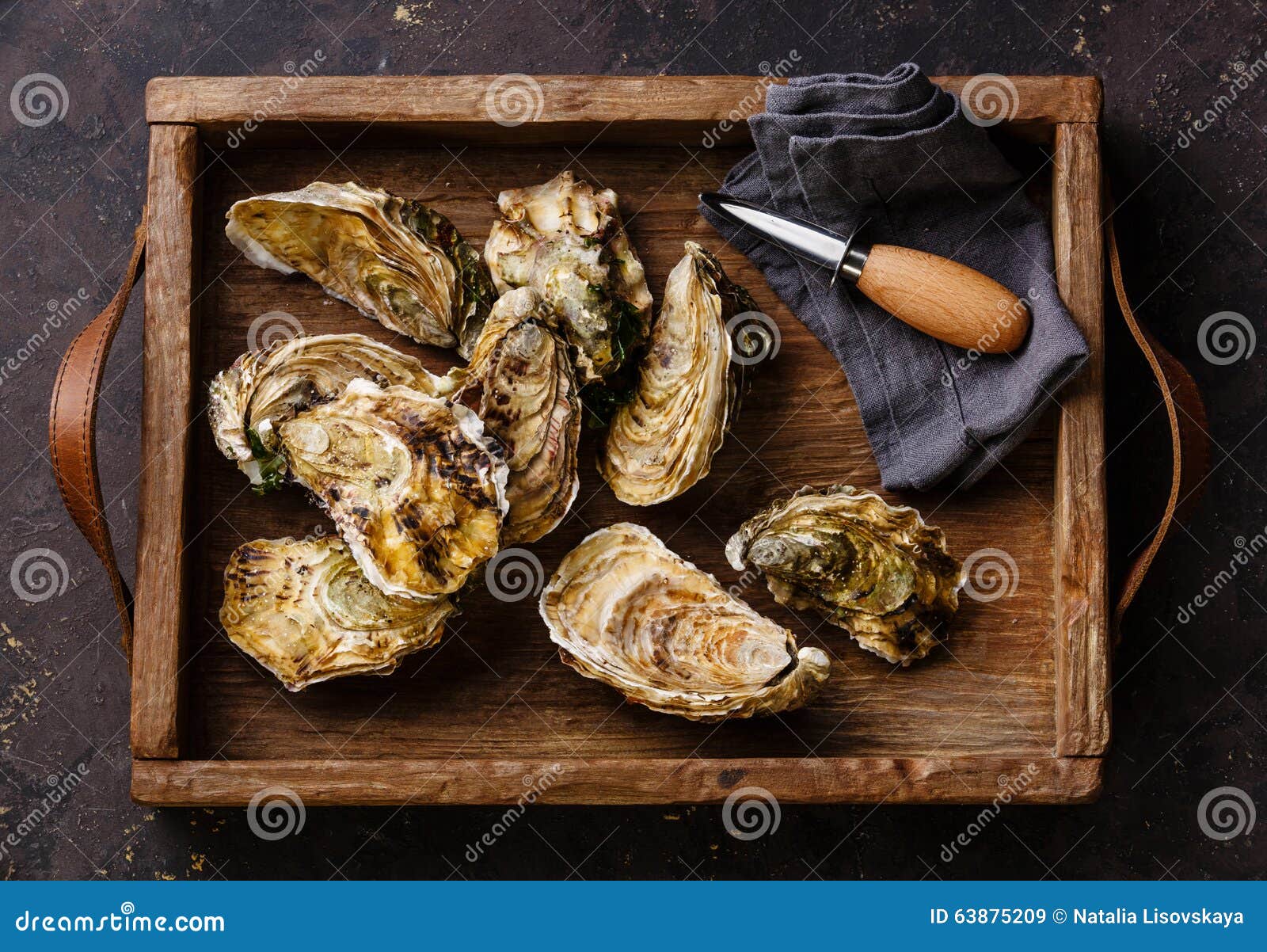 Ostron Med Ostronkniven I Ask Fotografering för Bildbyråer - Bild av ...