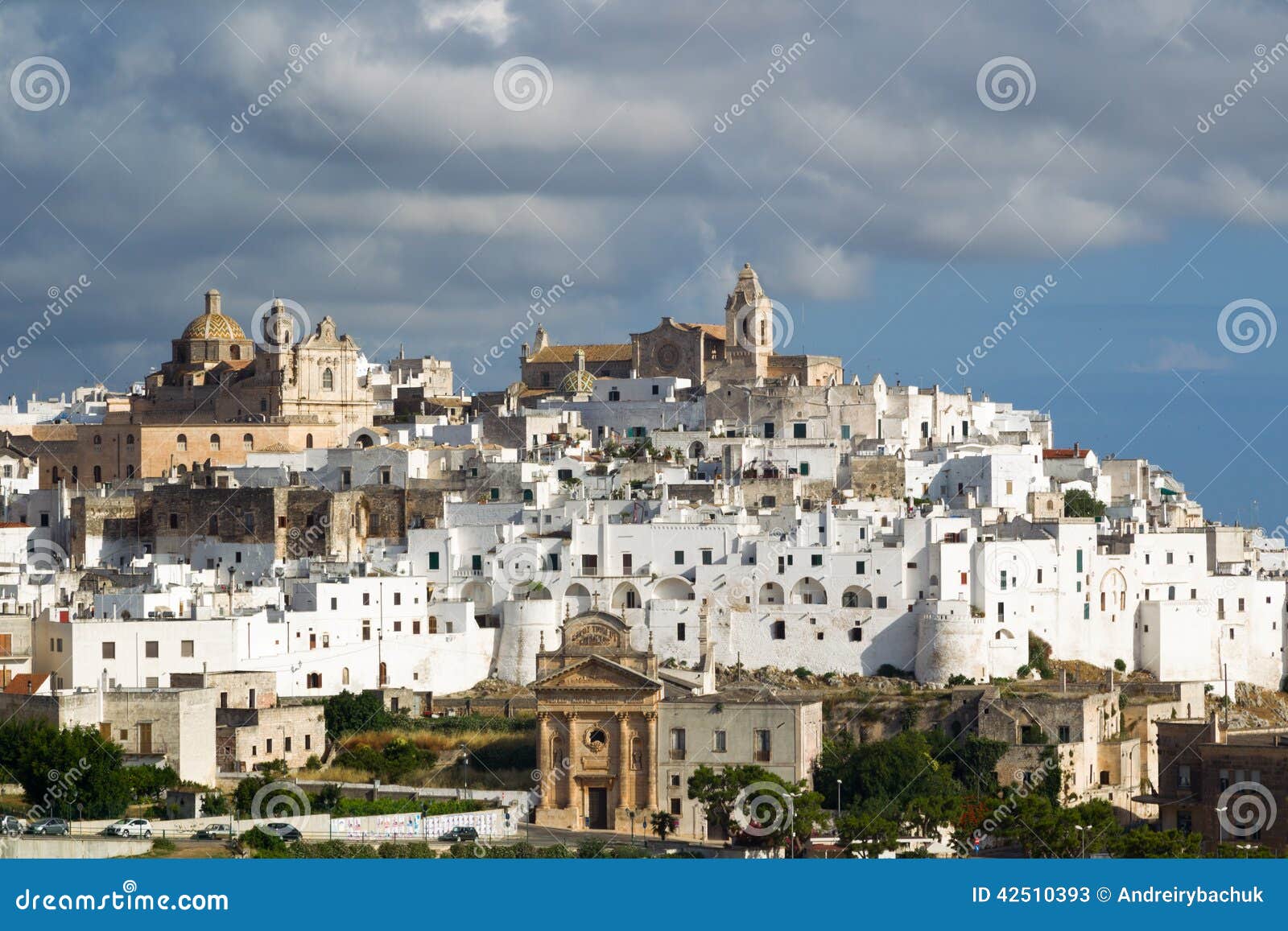 Ostuni. Puglia. Italy stock image. Image of blue, building - 42510393