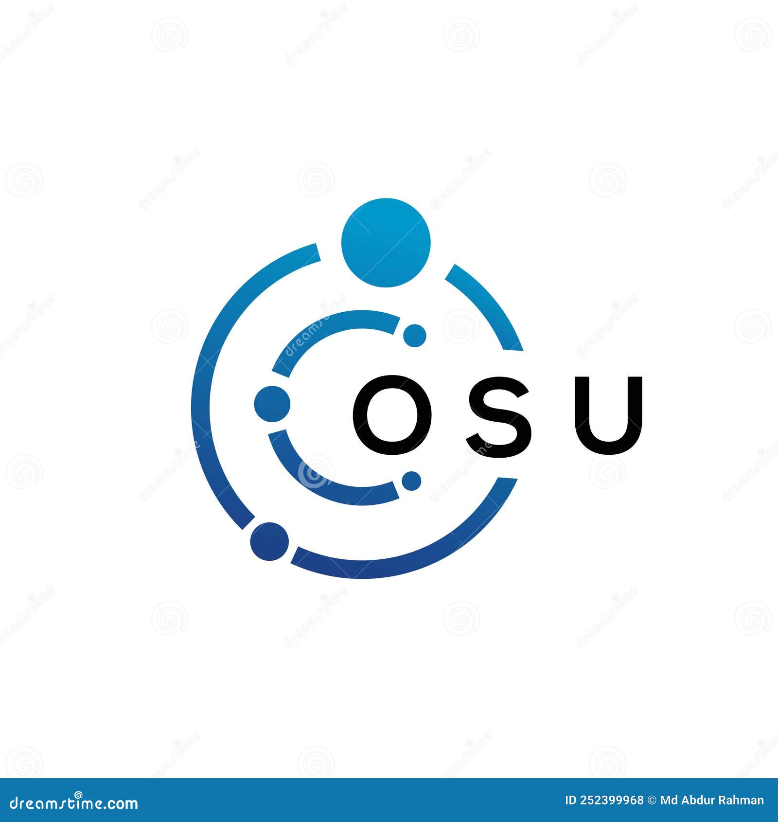 OSU Letter Technology Logo Design on White Background. OSU Creative ...