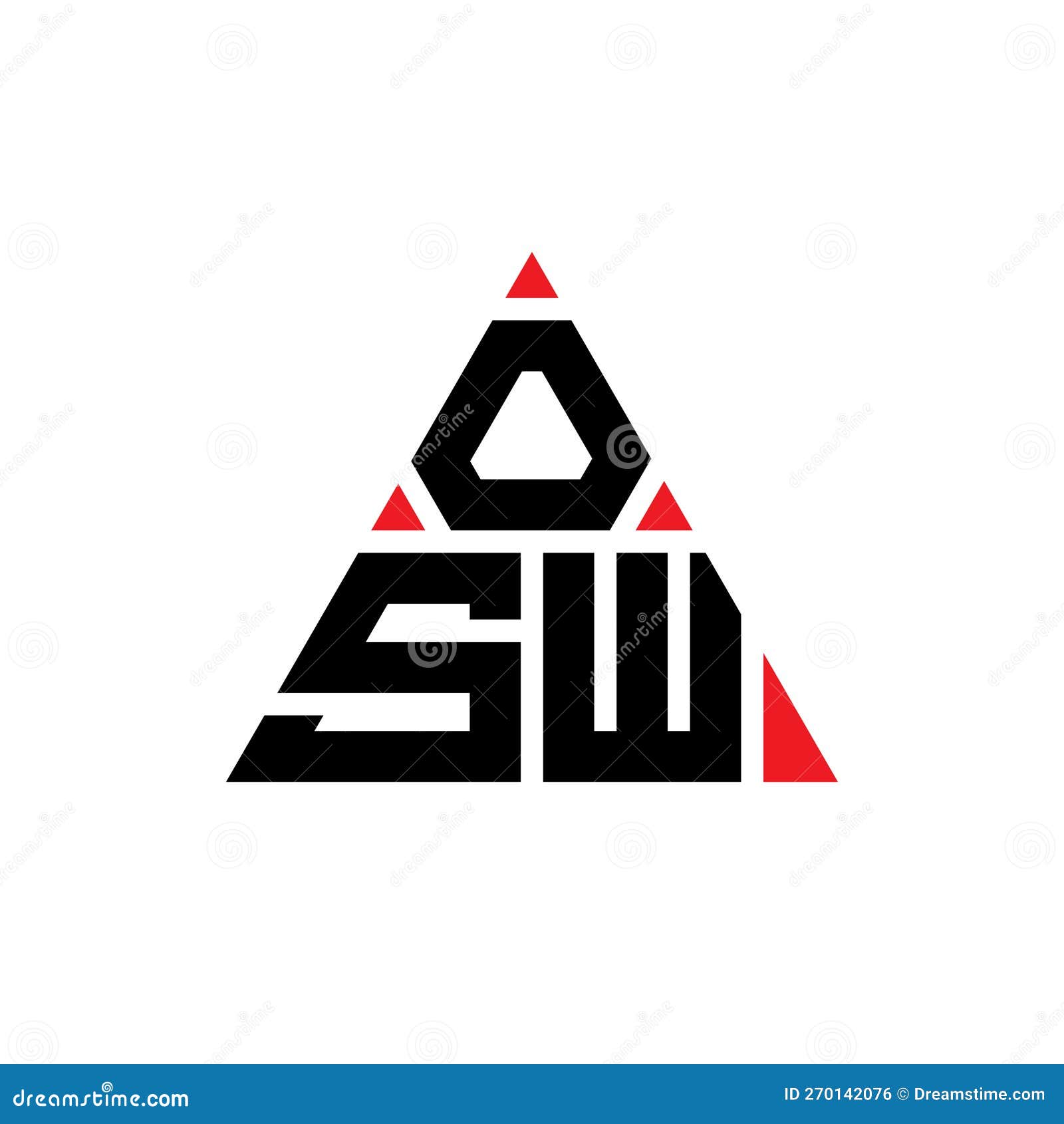 OSW Triangle Letter Logo Design with Triangle Shape. OSW Triangle Logo ...
