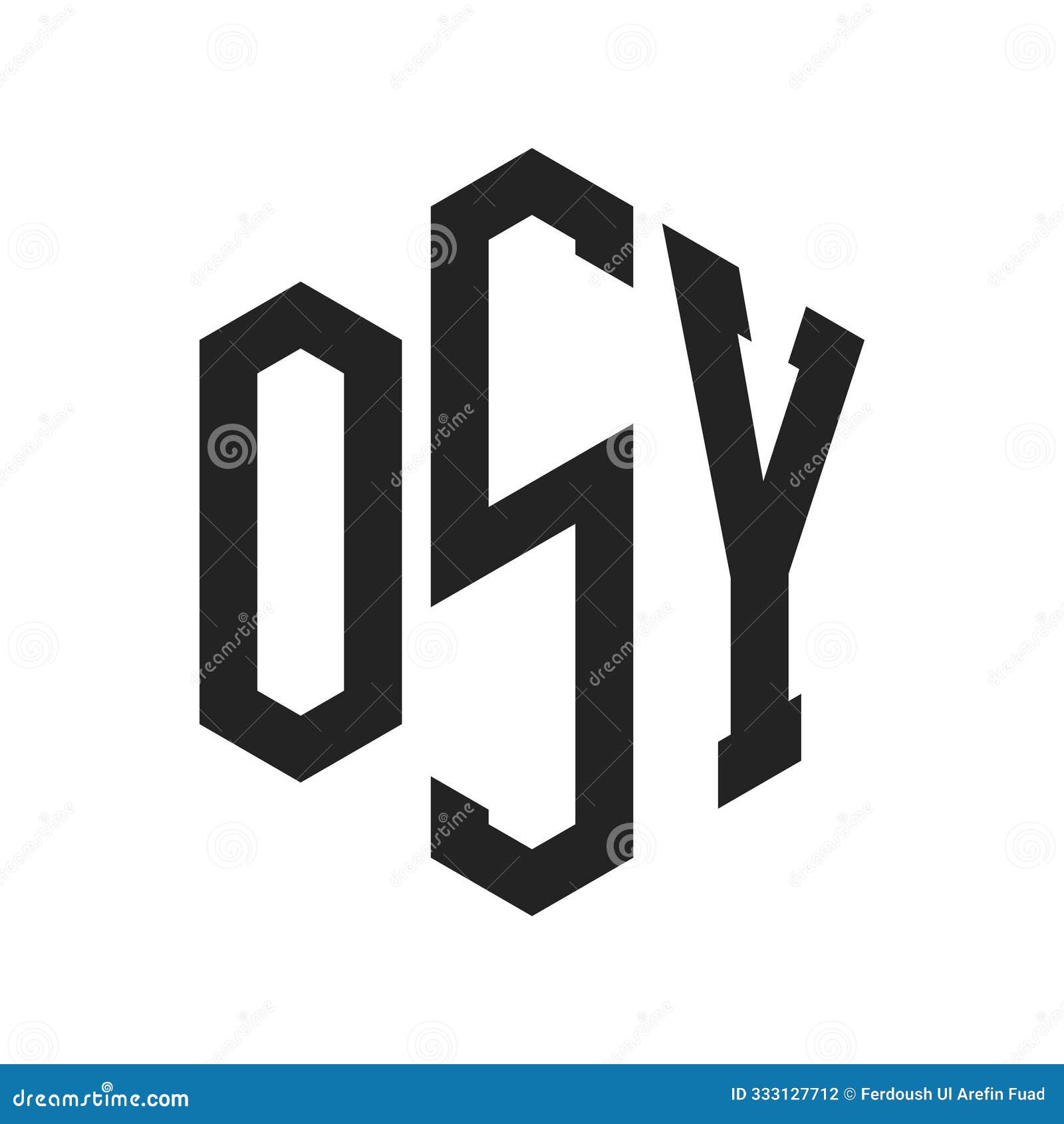 OSY Logo Design. Initial Letter OSY Monogram Logo Using Hexagon Shape ...