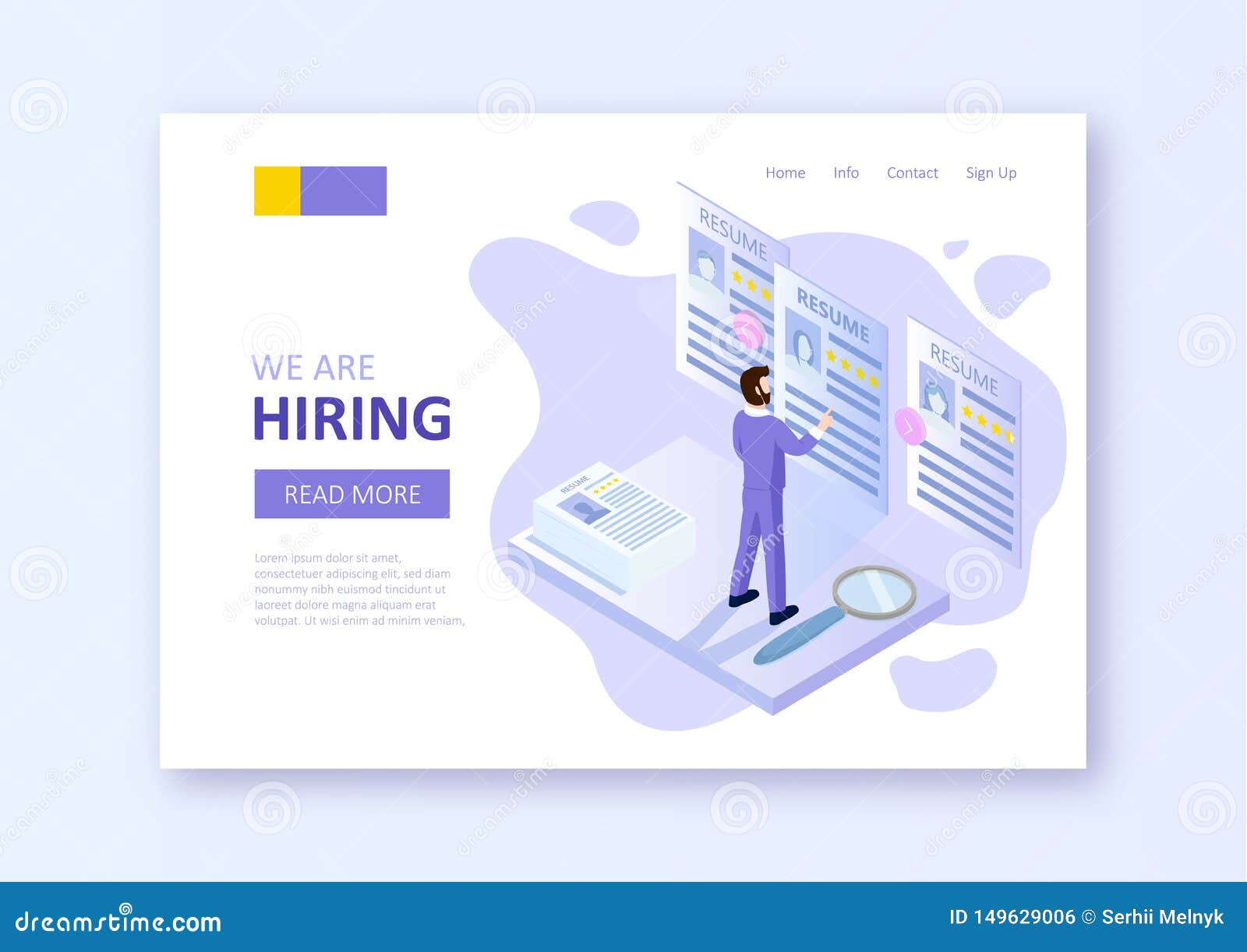 Hiring Recruitment Background. Stock Vector - Illustration of paper ...