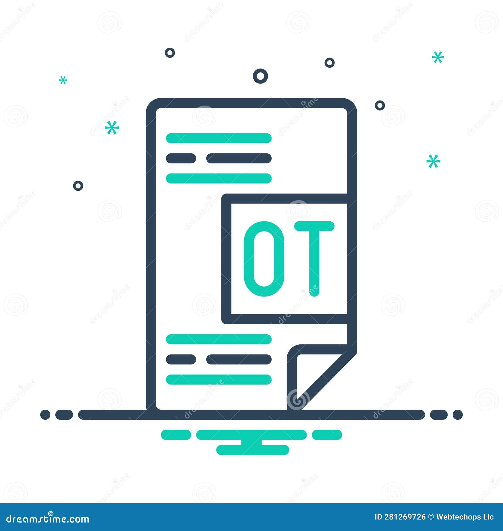 Mix Icon for Ot, Letter and Alphabet Stock Vector - Illustration of ...