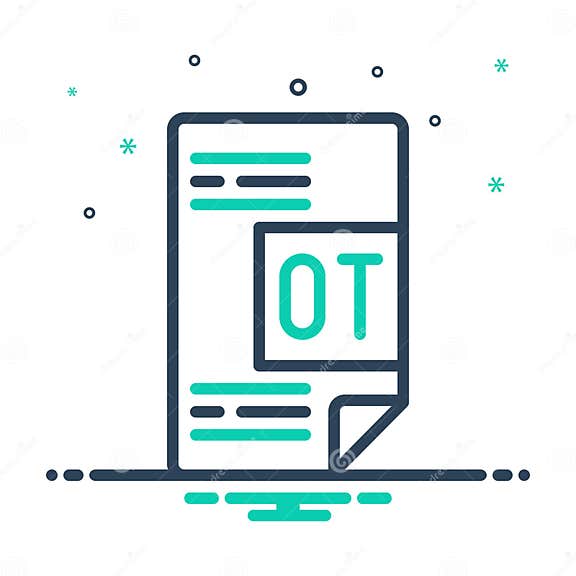 Mix Icon for Ot, Letter and Alphabet Stock Vector - Illustration of ...