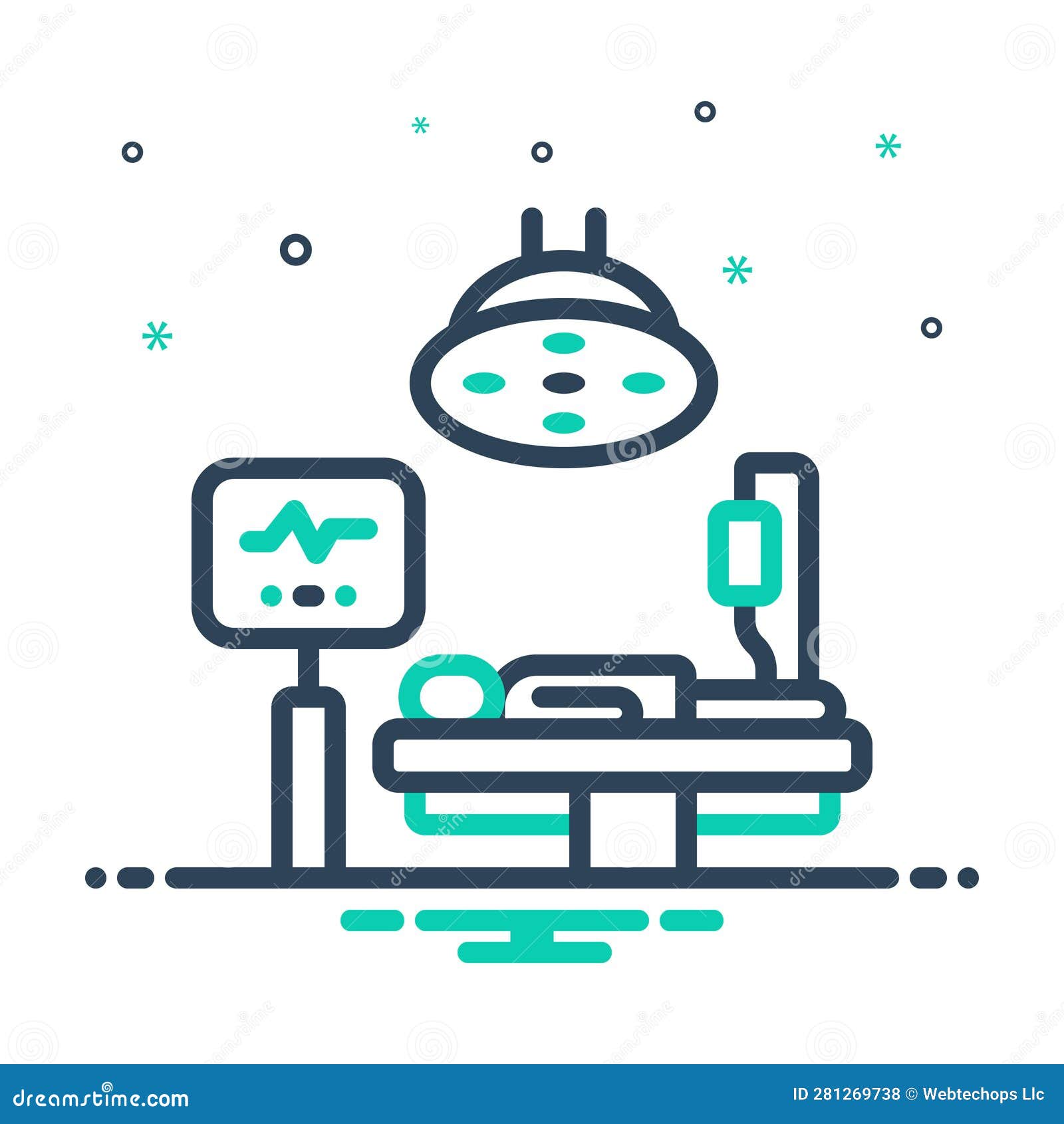 Mix Icon for Ot, Operating and Medical Stock Vector - Illustration of ...