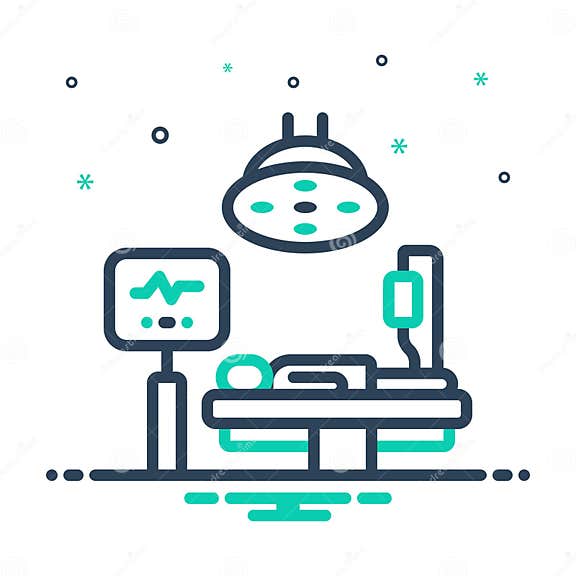 Mix Icon for Ot, Operating and Medical Stock Vector - Illustration of ...