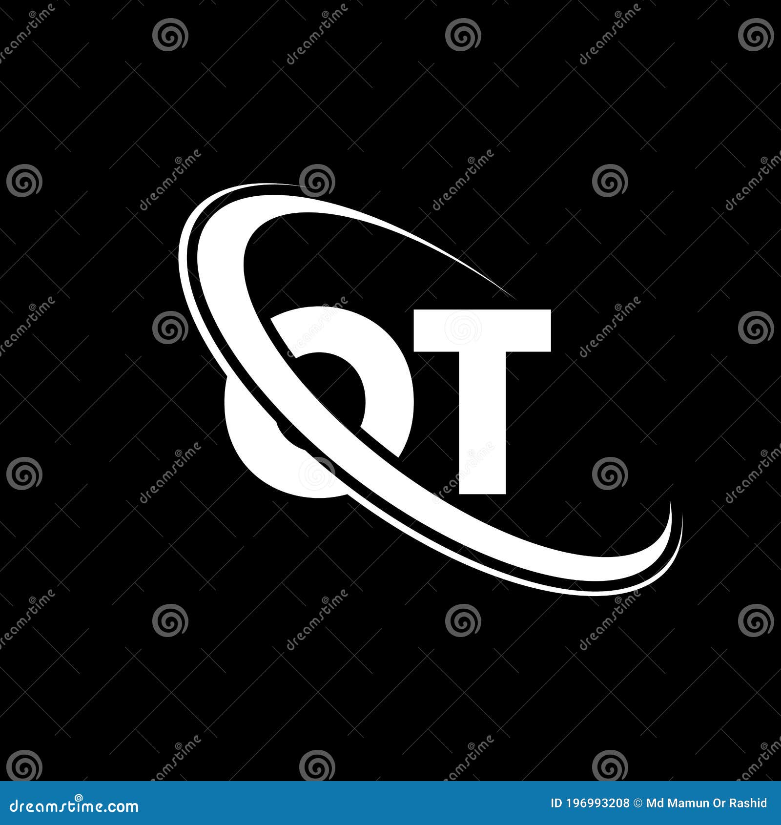 OT Logo. O T Design. White OT Letter. OT/O T Letter Logo Design Stock ...