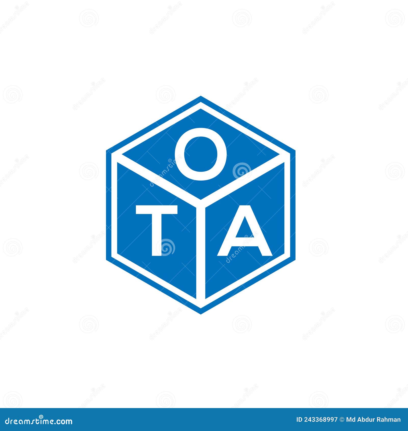 OTA Letter Logo Design On Black Background. OTA Creative Initials ...