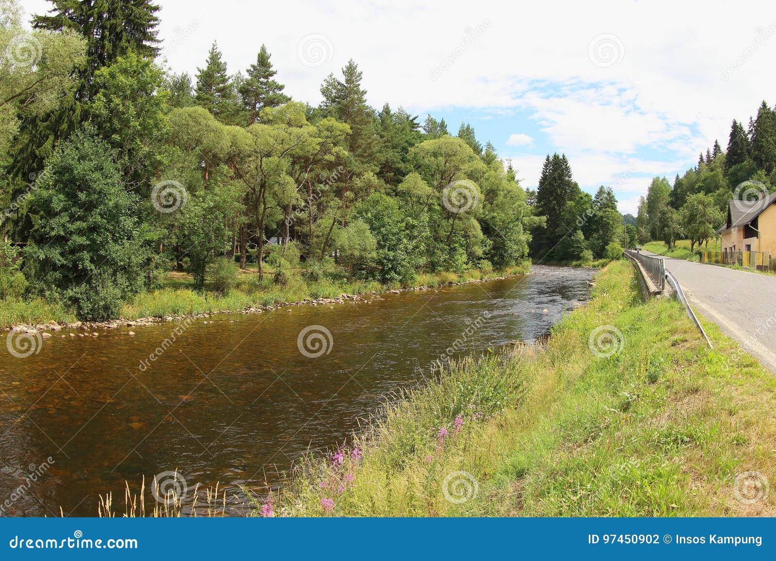 Otava River, Czech Republic Stock Photo - Image of bush, otava: 97450902