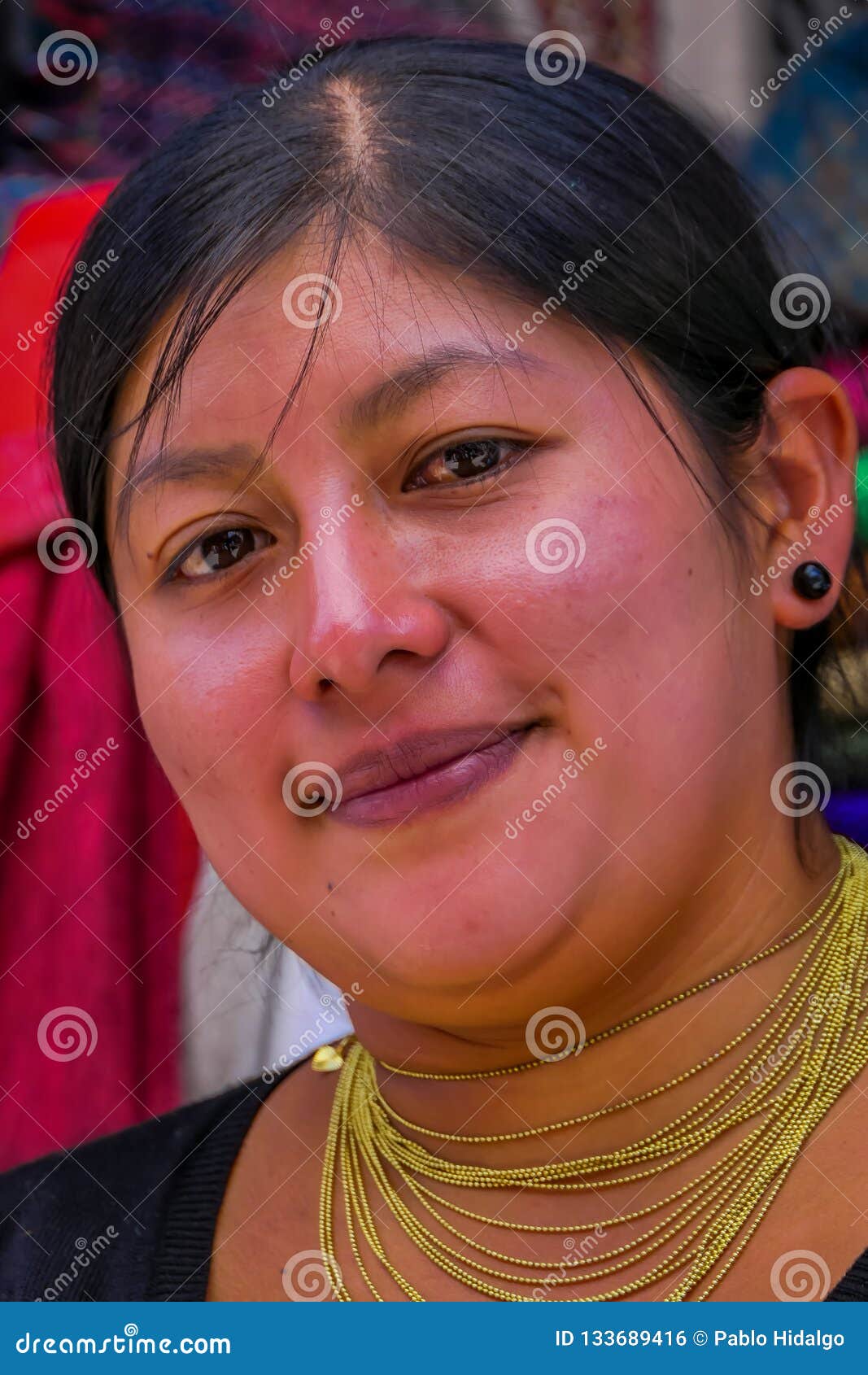 Otavalo Ecuador November 06 2018 Portrait Of Indigenous Woman