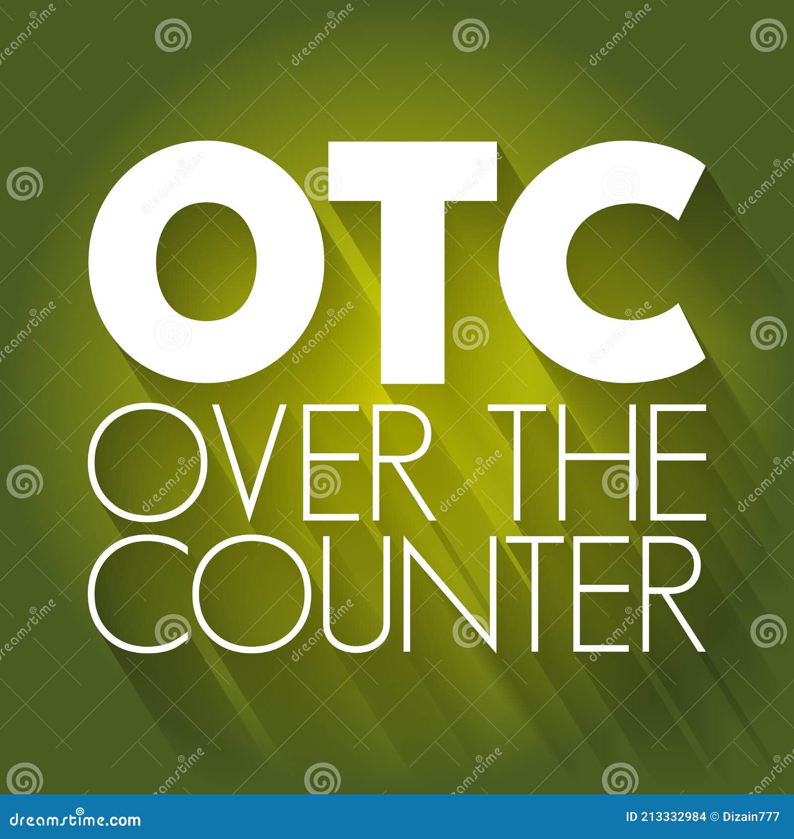 OTC - Over the Counter Acronym, Medical Concept Background Stock ...