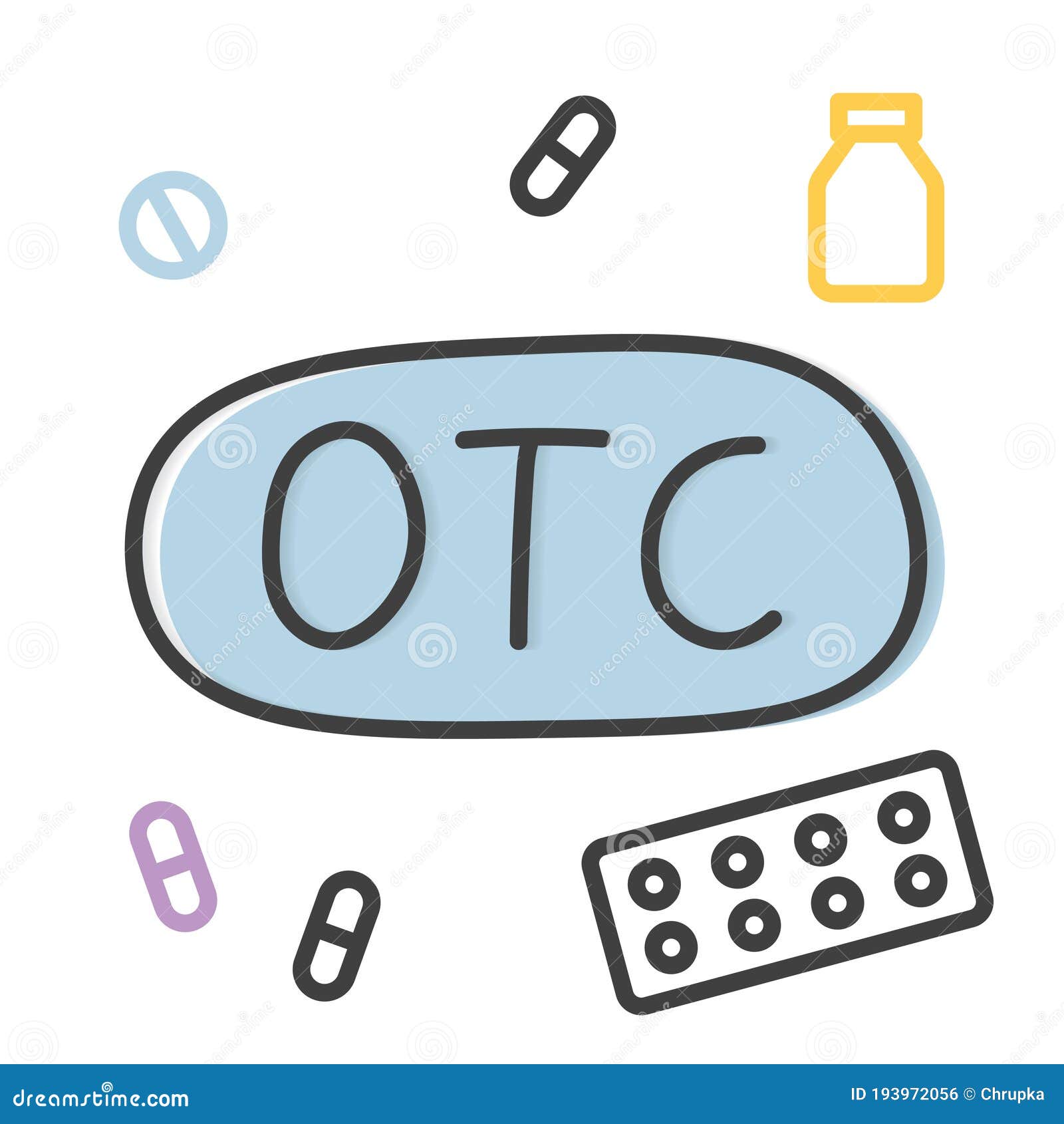 OTC Over the Counter Drugs Concept Stock Vector - Illustration of ...