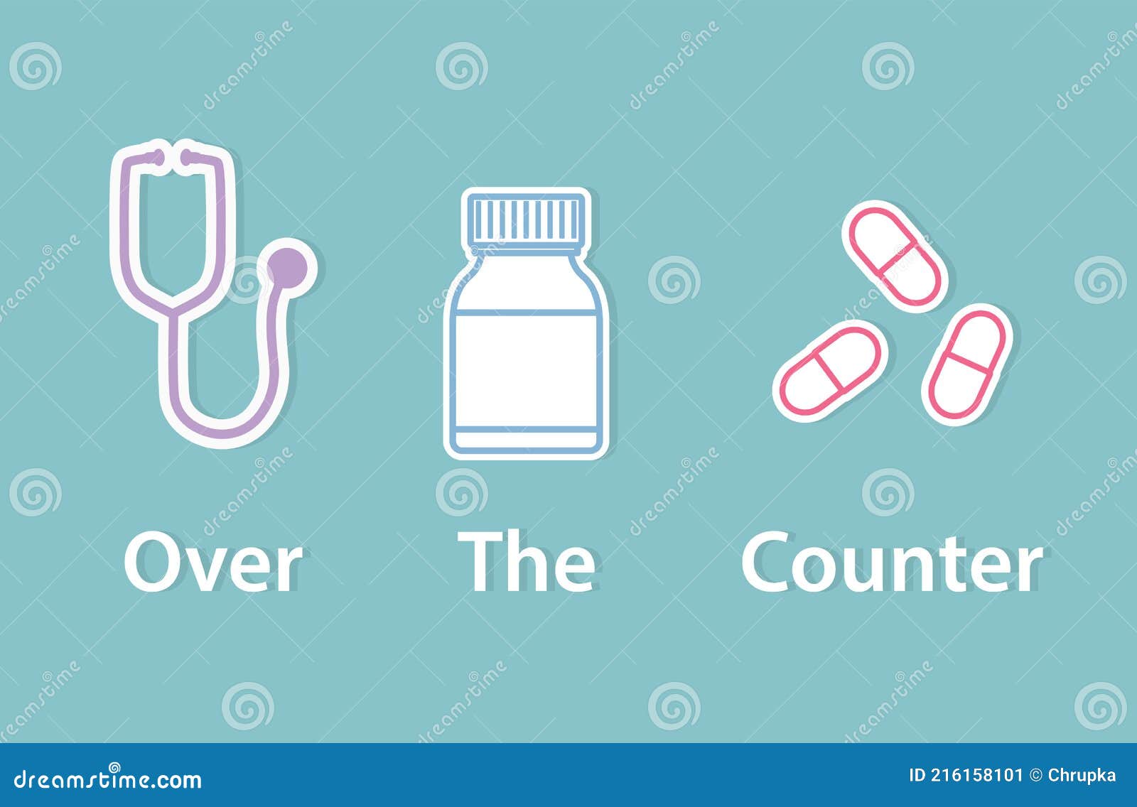 OTC Over the Counter drugs stock vector. Illustration of bottle - 216158101 OTC Over the Counter drugs stock vector. Illustration of bottle - 216158101
