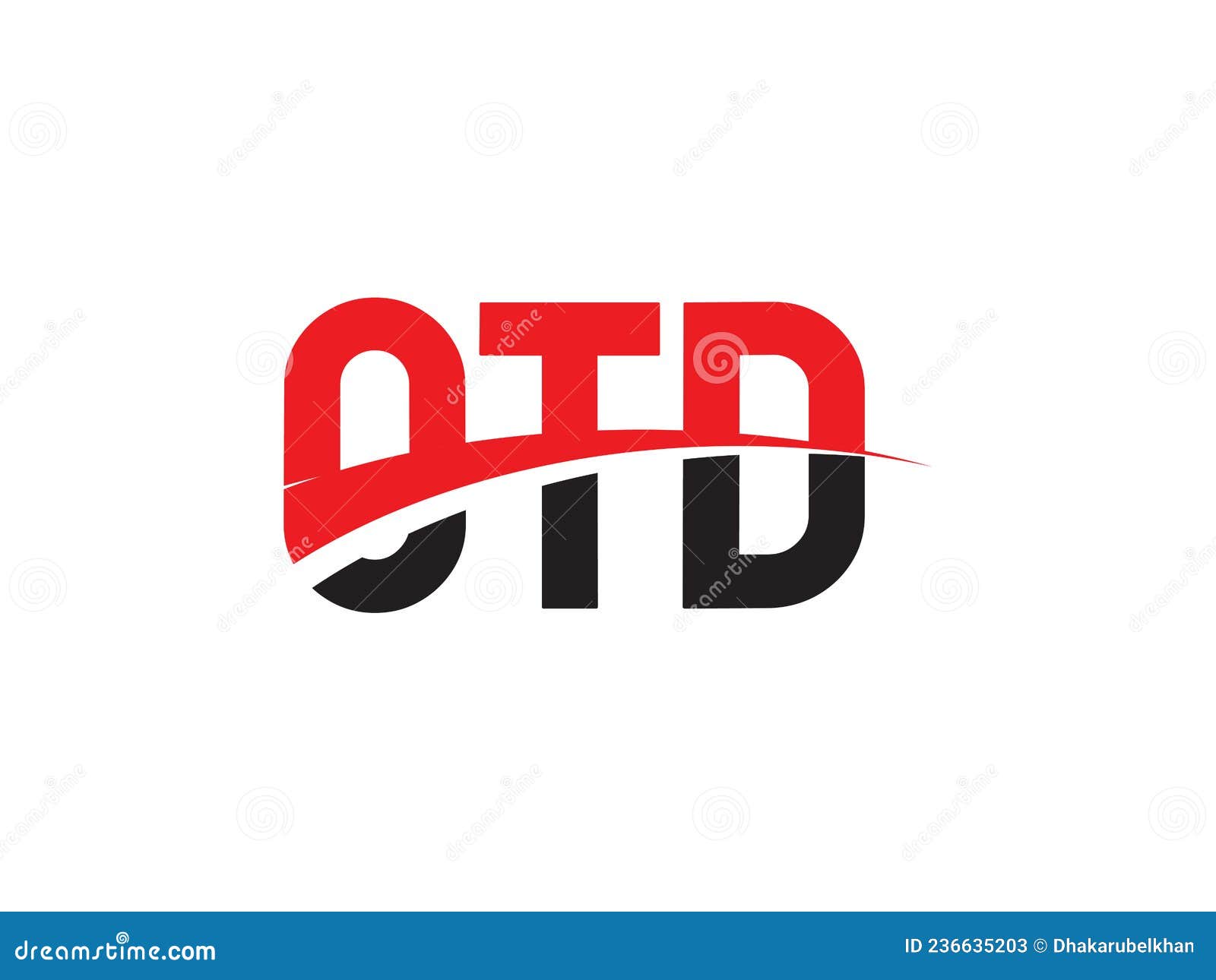 OTD Letter Initial Logo Design Vector Illustration Stock Vector ...