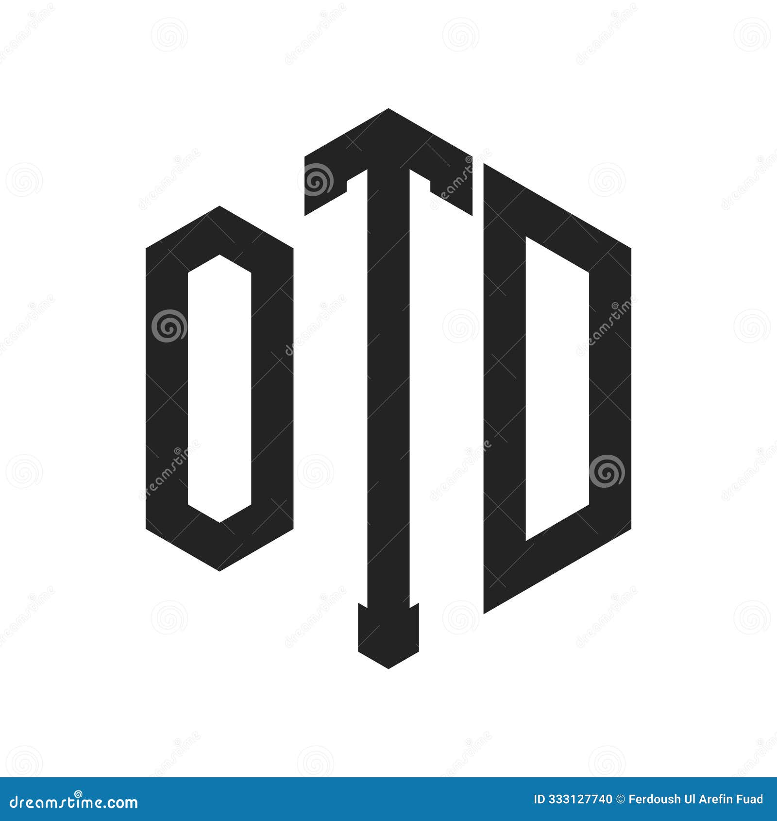 OTD Logo Design. Initial Letter OTD Monogram Logo Using Hexagon Shape ...