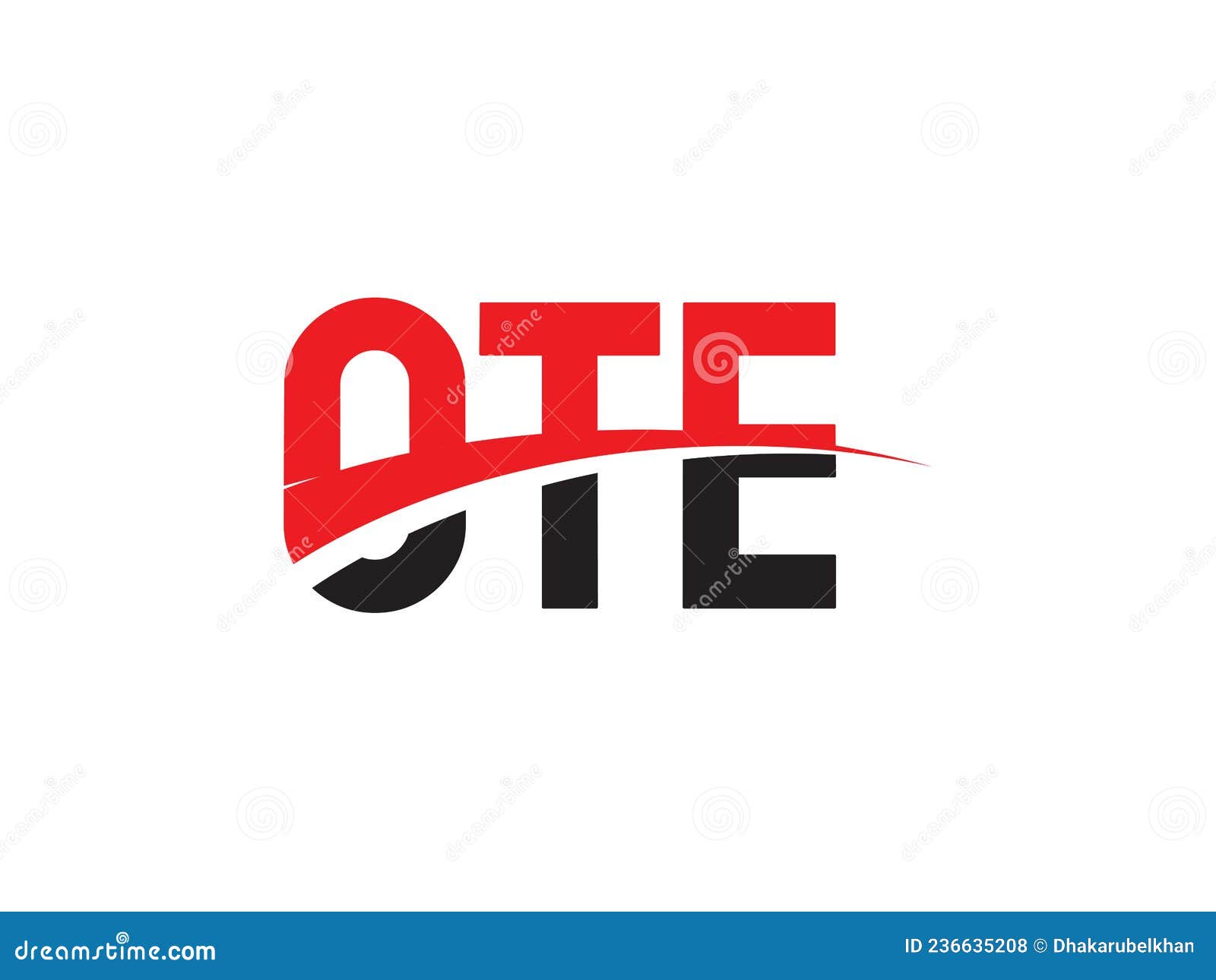 OTE Letter Initial Logo Design Vector Illustration Stock Vector ...