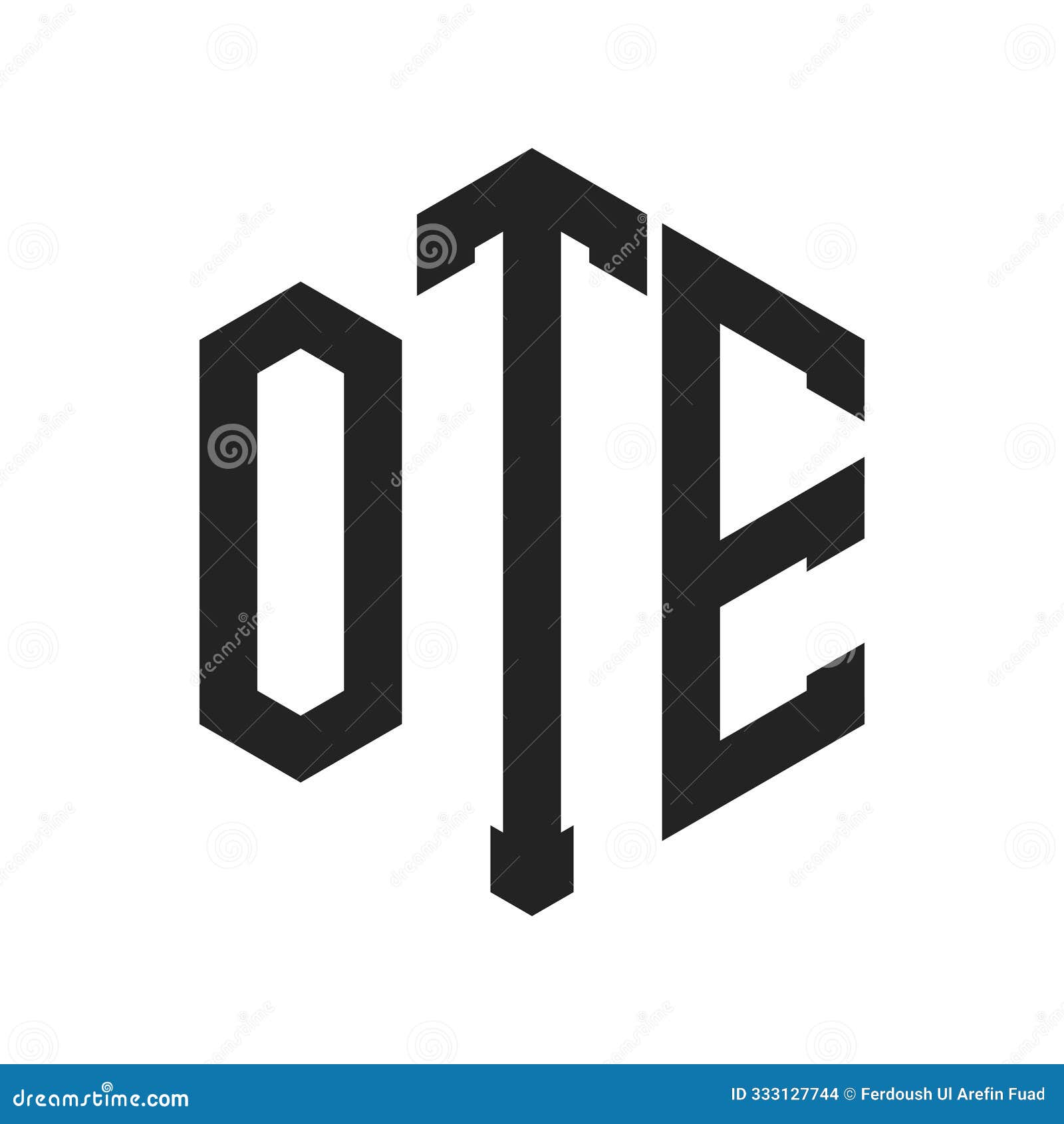 OTE Logo Design. Initial Letter OTE Monogram Logo Using Hexagon Shape ...