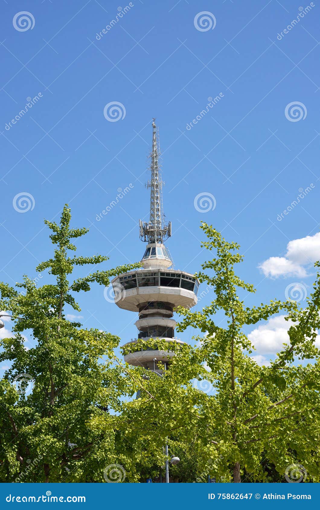 OTE tower in Thessaloniki editorial photography. Image of thessaloniki ...