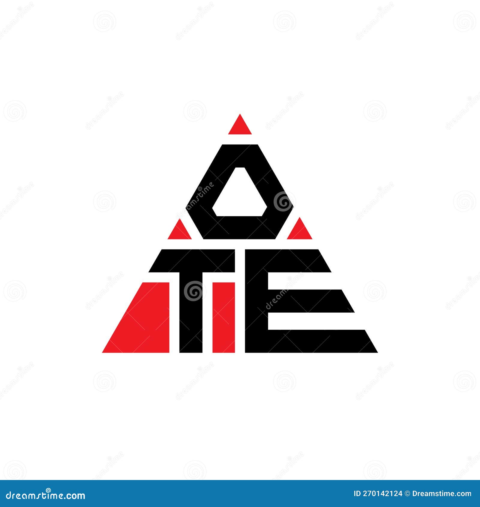 OTE Triangle Letter Logo Design with Triangle Shape. OTE Triangle Logo ...