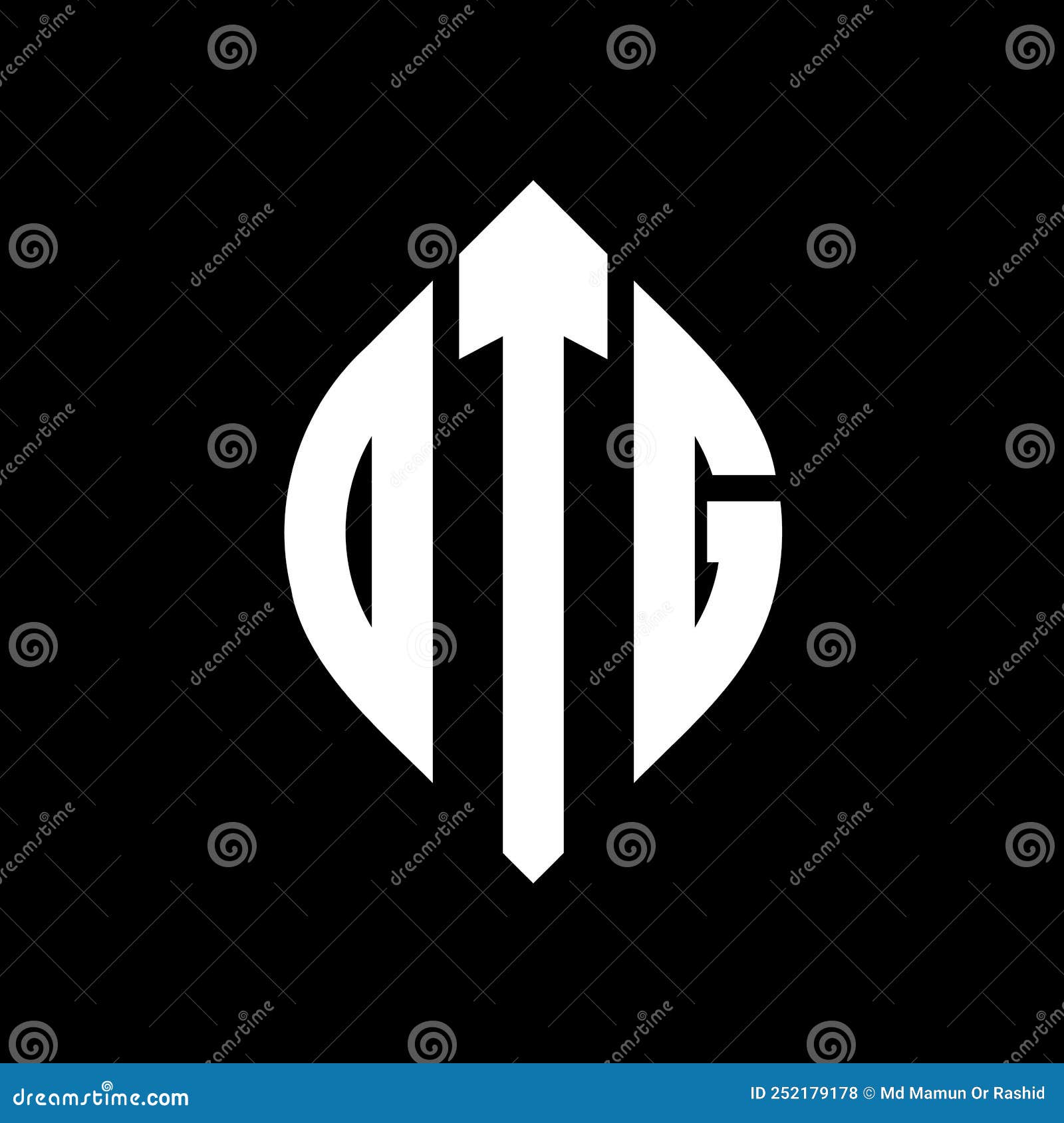 OTG Circle Letter Logo Design with Circle and Ellipse Shape. OTG ...