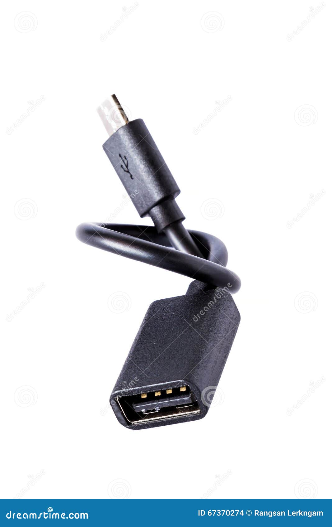 Otg Line on a White Background. Stock Photo - Image of link, cord: 67370274